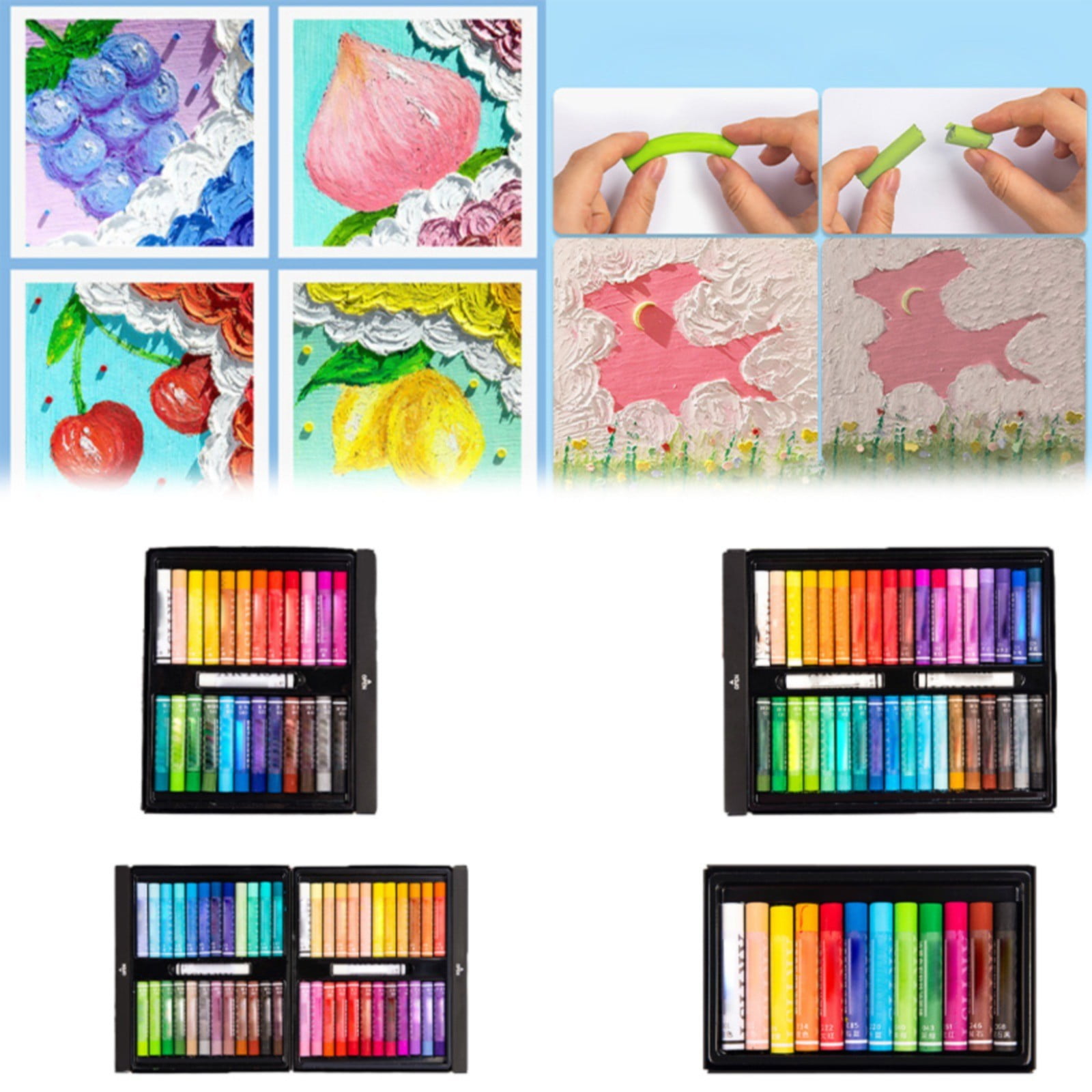 Oil Pastels 12 Colors Clearance! Soft Oil Pastels Set Drawing Art Kit ...