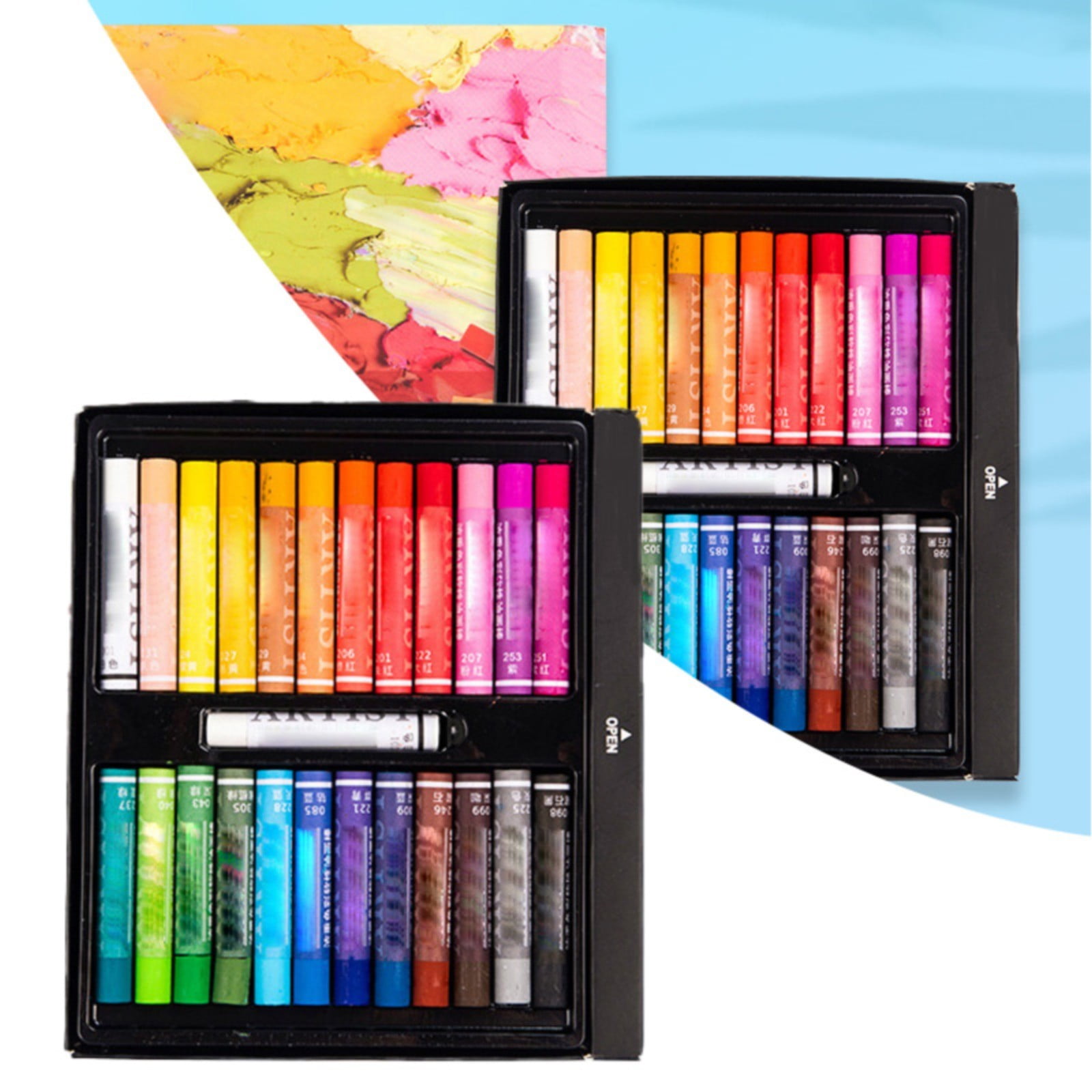 Oil Pastels 24 Colors Clearance! Soft Oil Pastels Set Drawing Art Kit ...