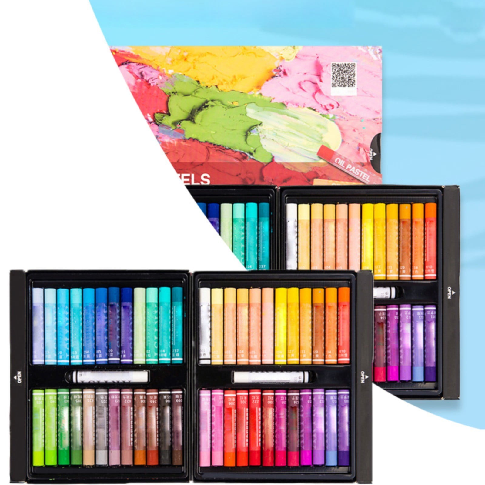 Oil Pastels 48 Colors, Soft Oil Pastels Set Drawing Art Kit Oil, Home ...