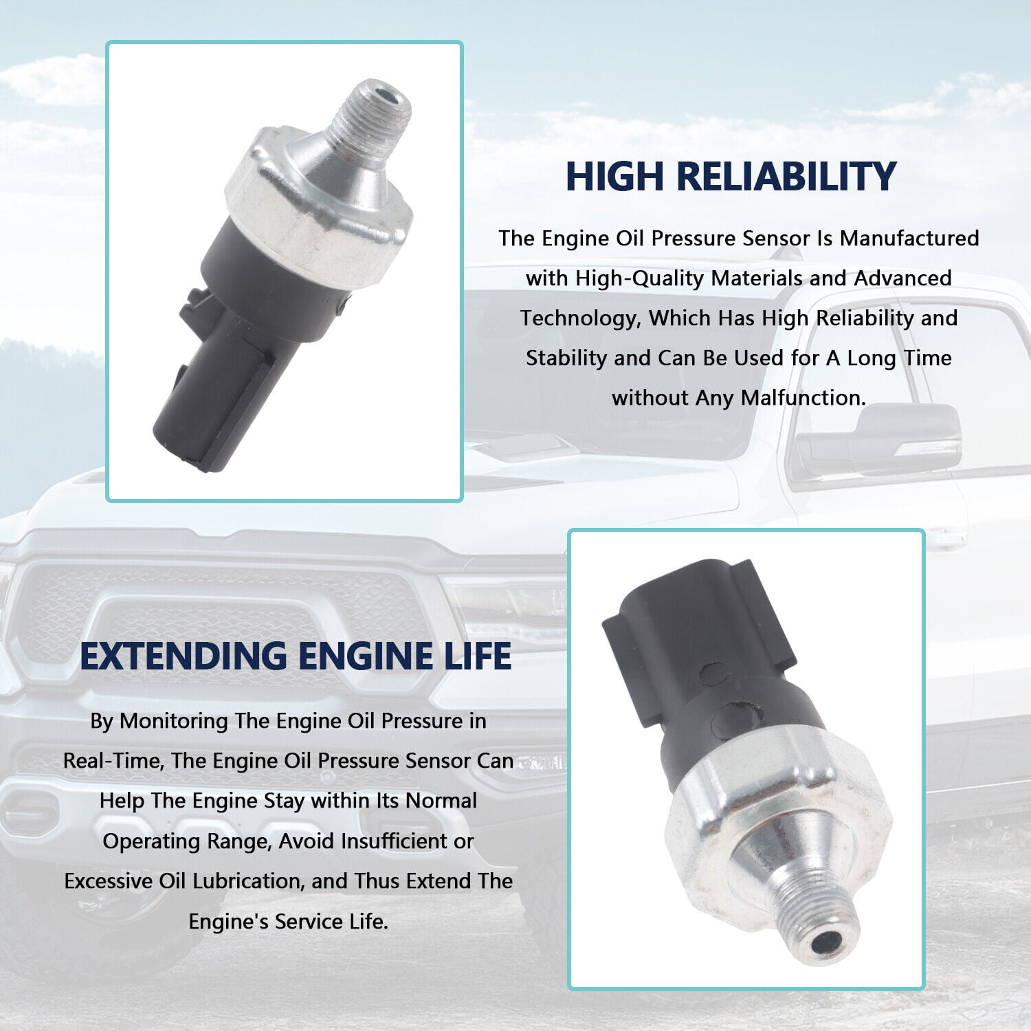 Oil Pressure Sender Unit for Dodge Dakota Durango Nitro Ram 1500 2500 ...