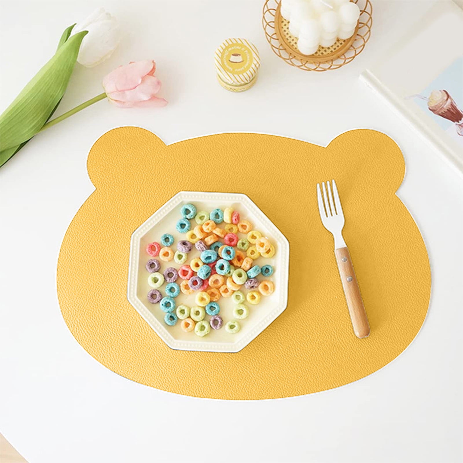 Oil-Proof Heat-Shielding Table Mats, Kids Safe Bowl Mats, Waterproof ...