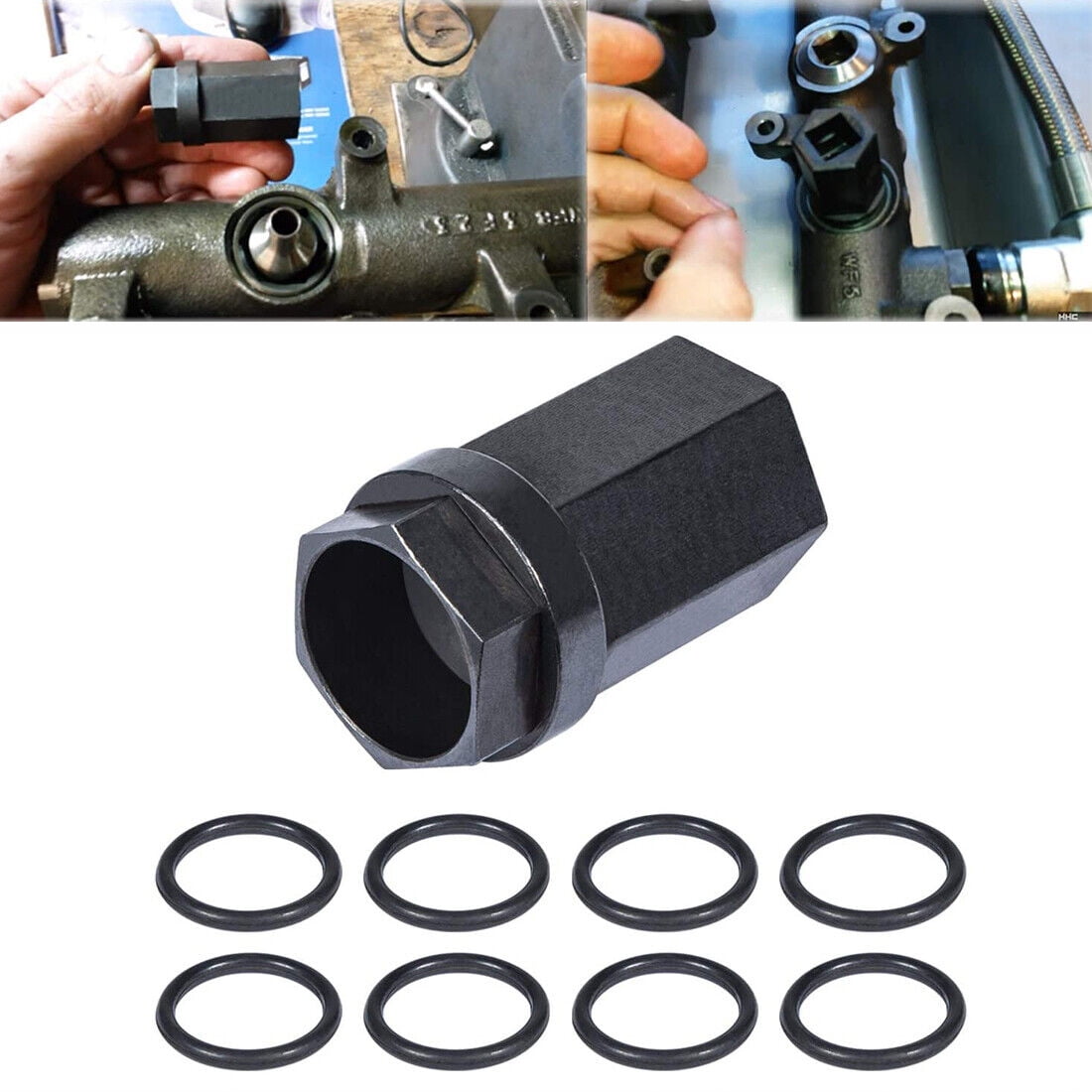 Oil Rail Ball Tube O-Ring Kit + Nipple Cup Socket For 6.0L Ford 2003 ...