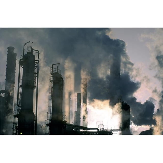 Oil Refinery Pollution Poster Print - Walmart Business Supplies