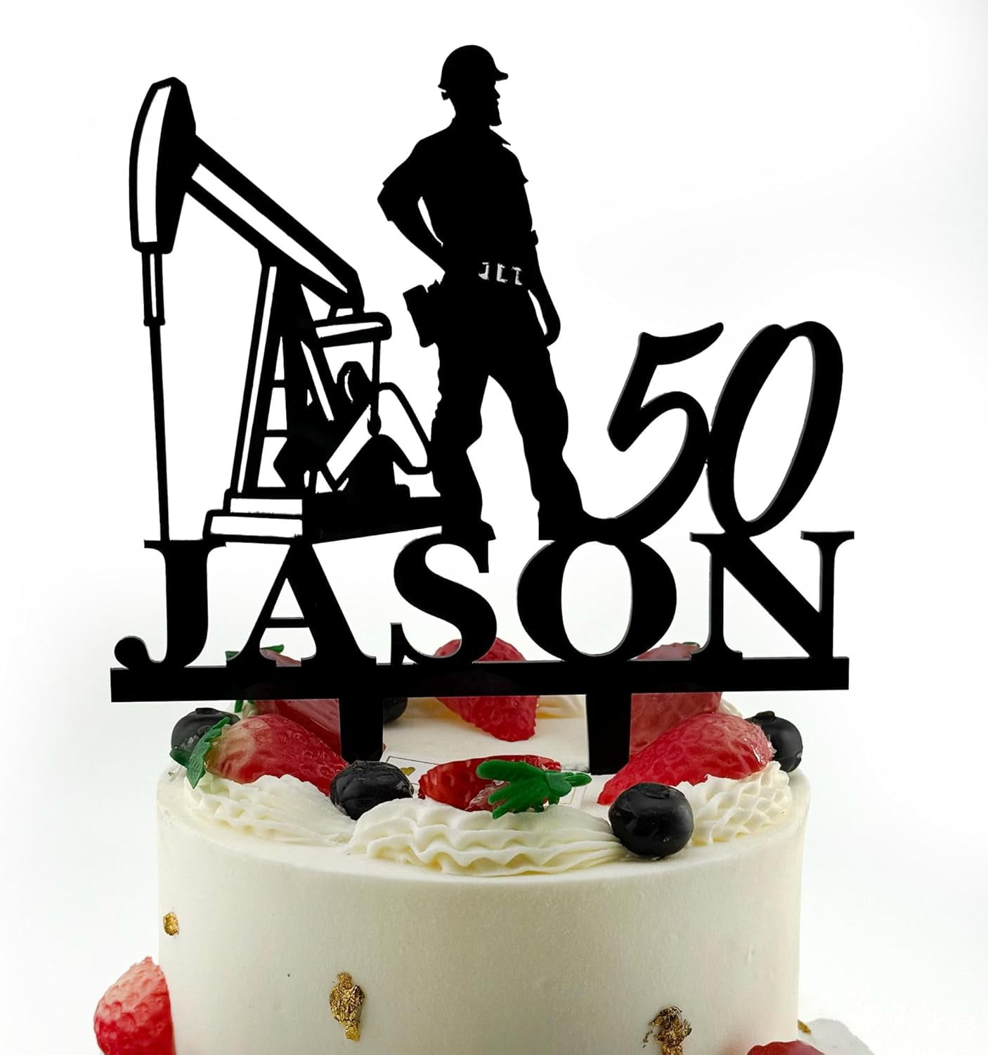 Oil Rig Cake Topper – Oil Worker Birthday Cake Decoration, Personalized ...
