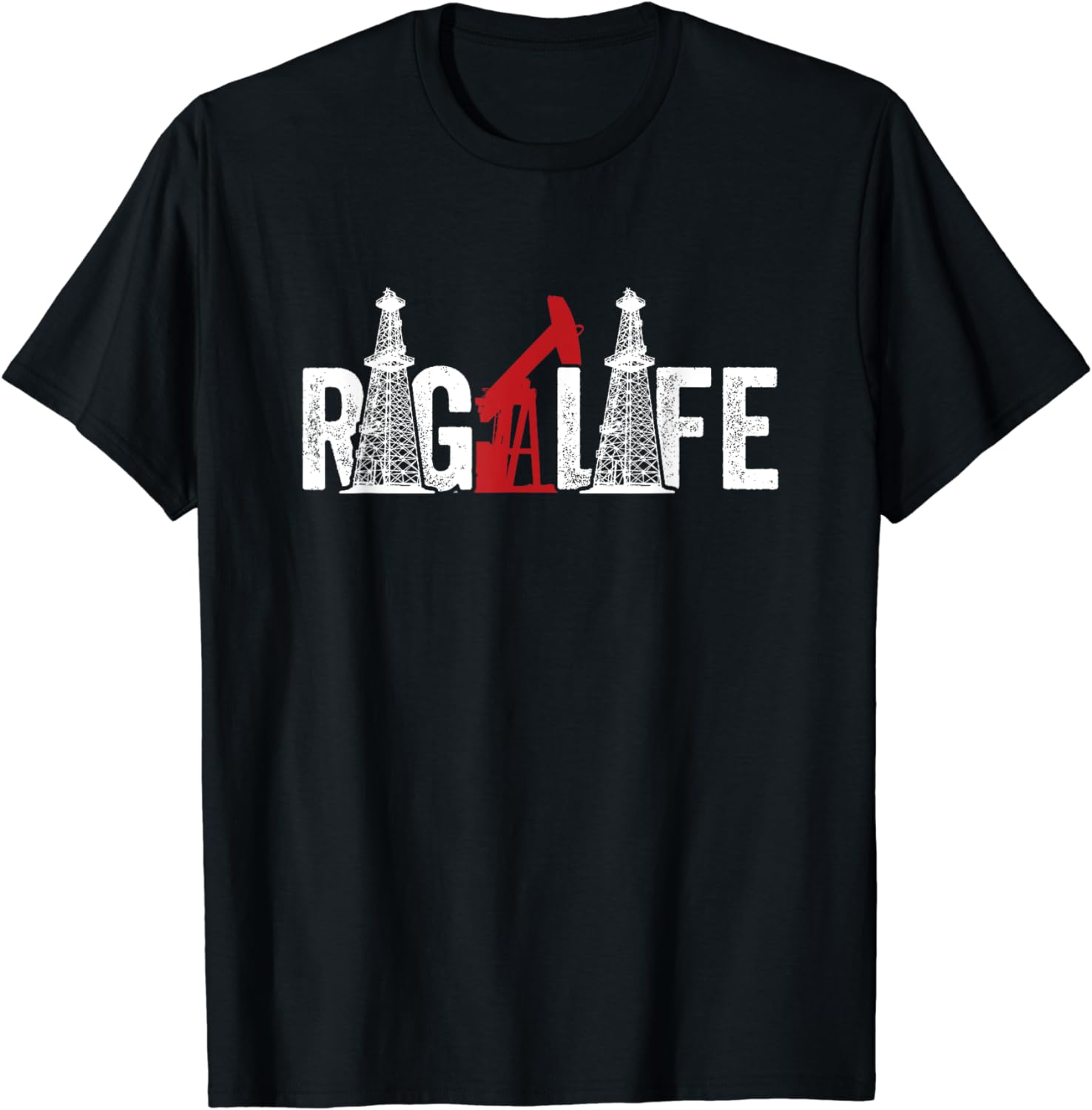 Oil Rig Life Oilfield Worker Oil Driller Man Oilman Drilling T-Shirt ...