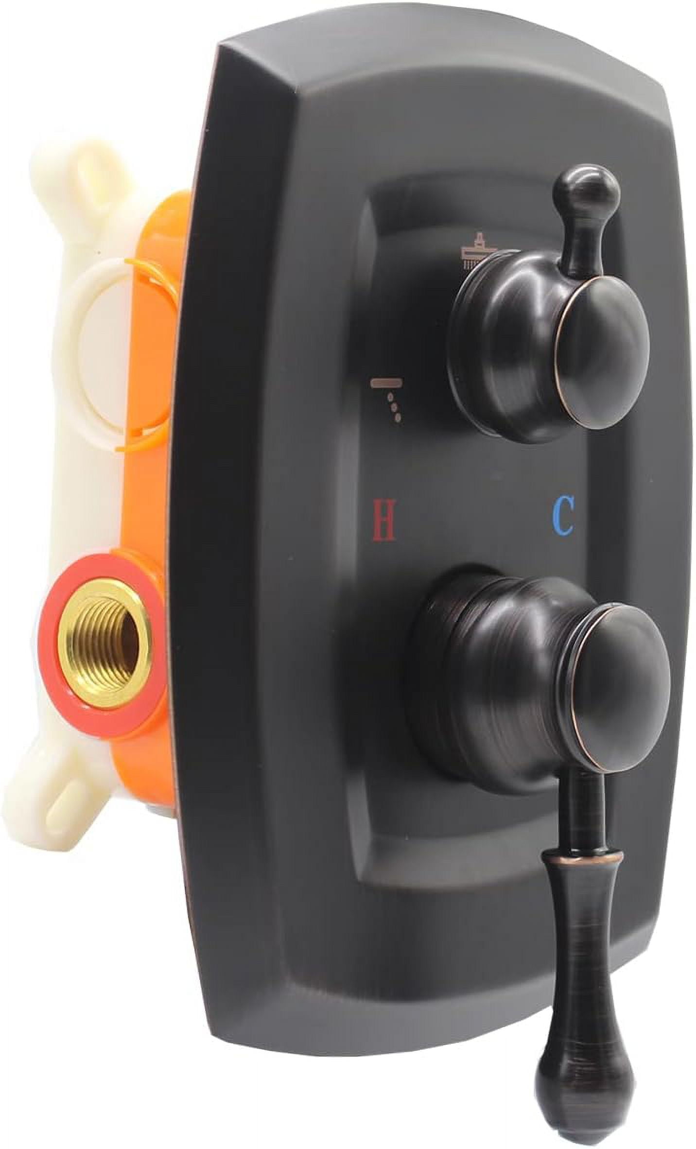 Oil Rubbed Bronze Antique Three-function Concealed Copper 3 Way Outlet ...