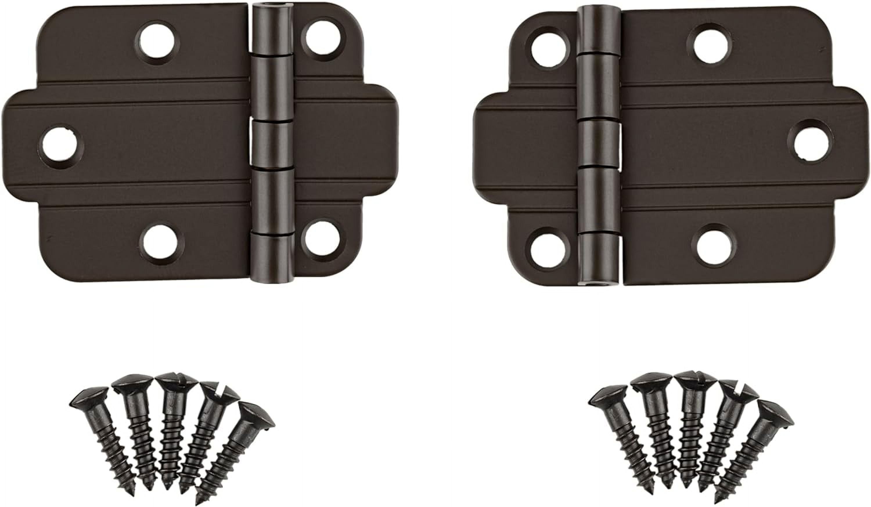 Oil Rubbed Bronze Art Deco Flush Mount Cabinet Door Hinge | Pack of 2 ...