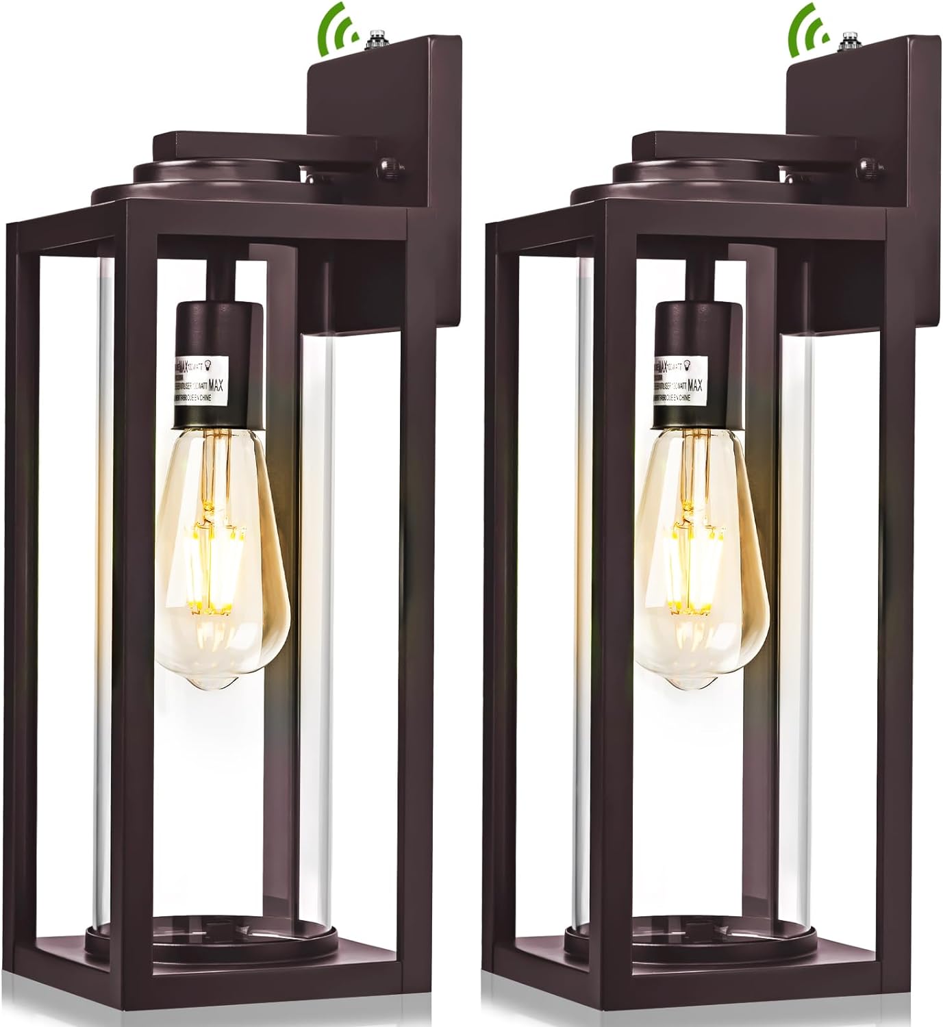 Oil Rubbed Bronze Dusk to Dawn Outdoor Wall Light Fixtures - 2 Packs ...