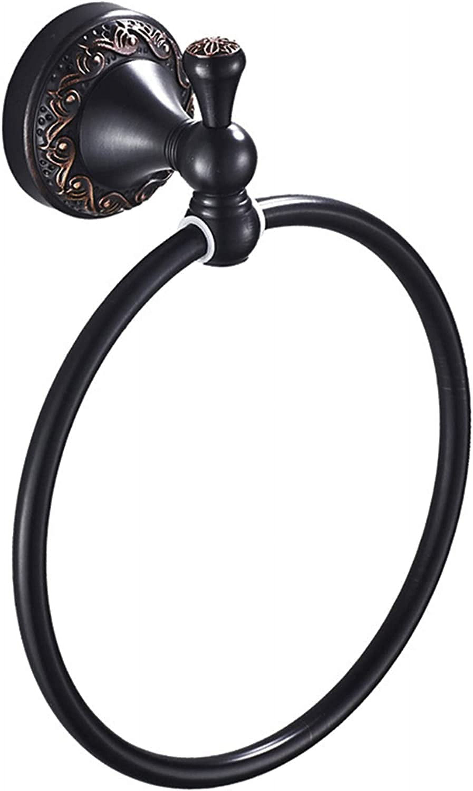 Oil Rubbed Bronze Hand Towel Holder, Brass Towel Ring Round Towel ...
