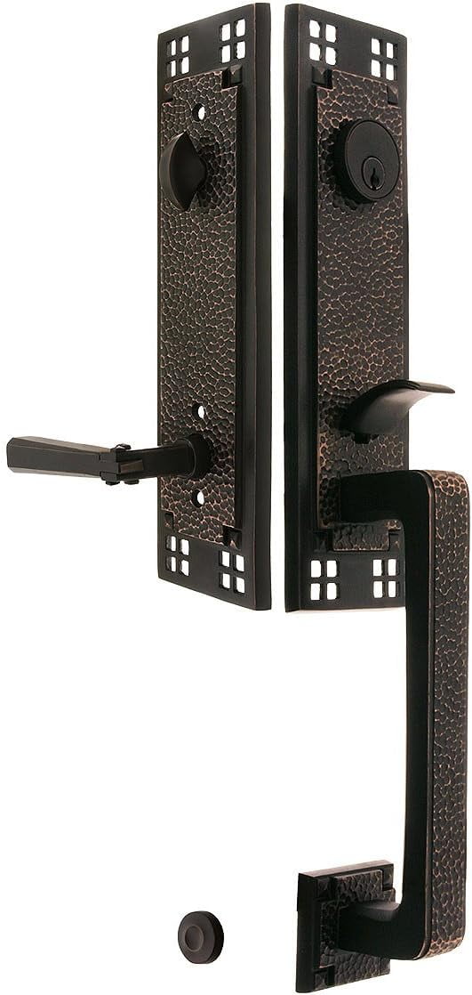 Oil Rubbed Bronze Tubular Handleset with Right Hand Arts & Crafts ...