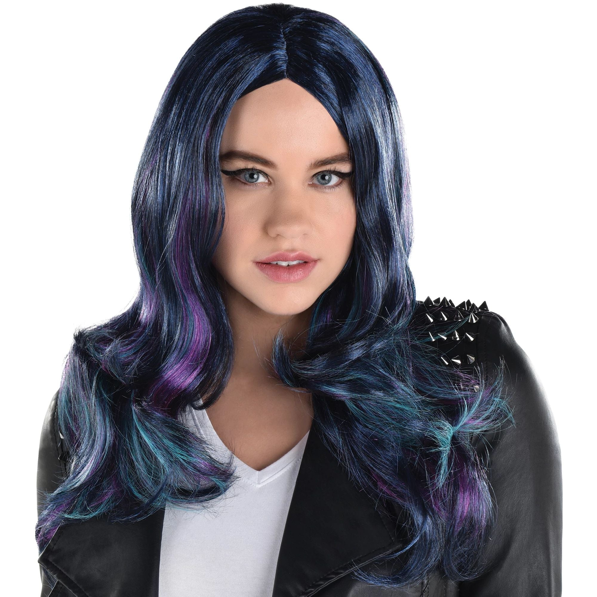 Oil Slick Navy Blue, Purple, and Turquoise Wig - Walmart.com