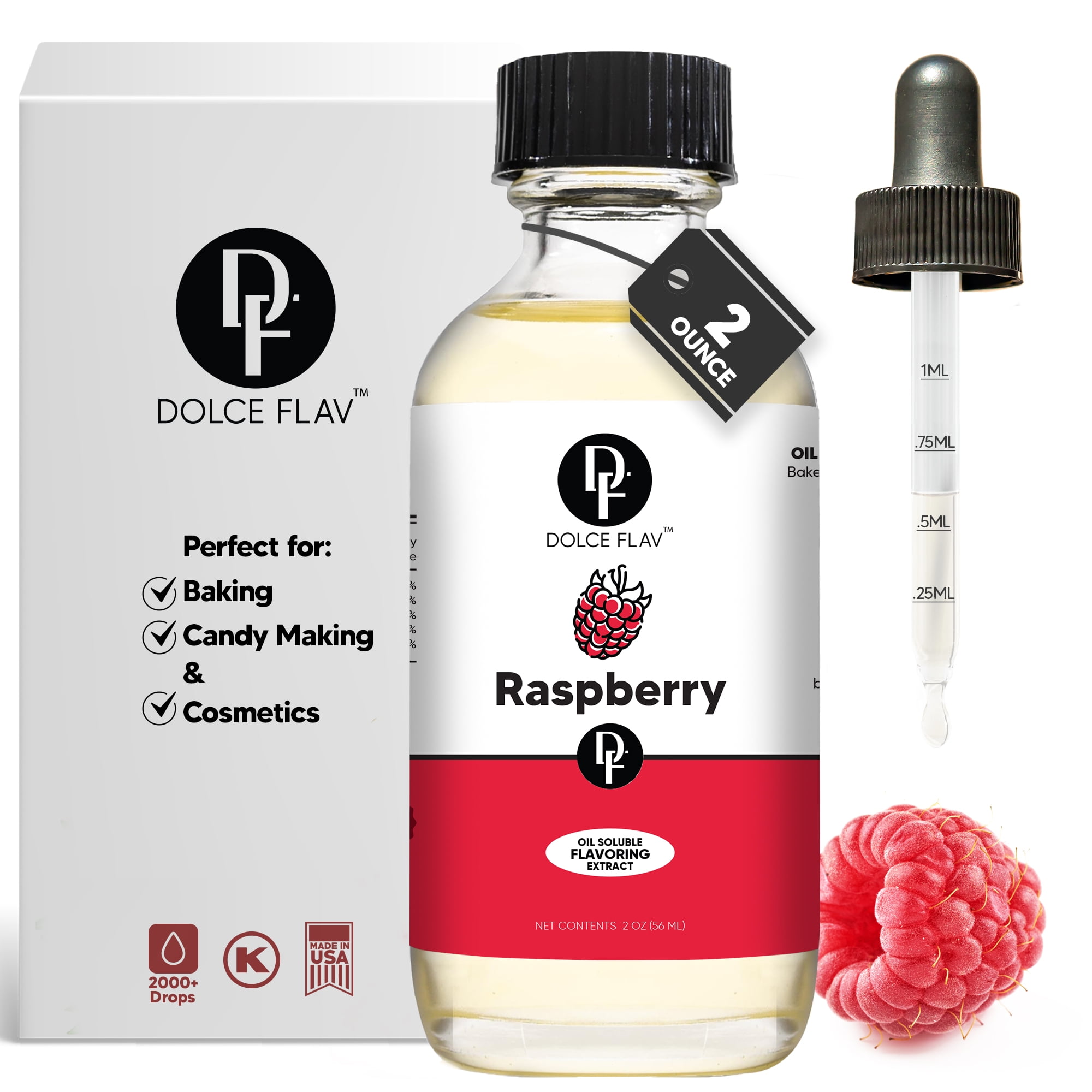 Dolce Flav - Oil Soluble Raspberry Flavoring - Walmart.com