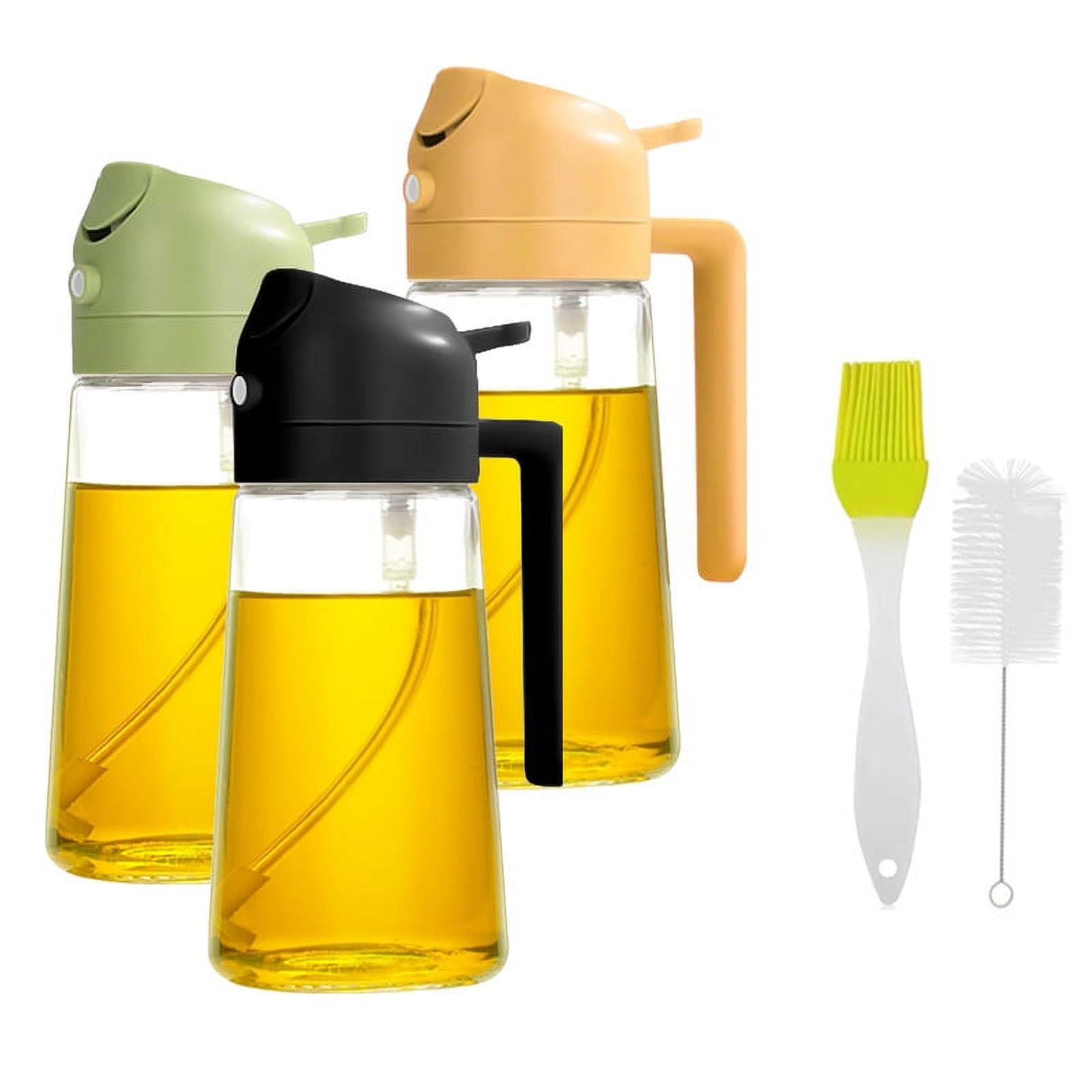 Oil Spray Bottle, 2 in 1 Oil Spray and Oil Container, 15.8oz /470ml ...