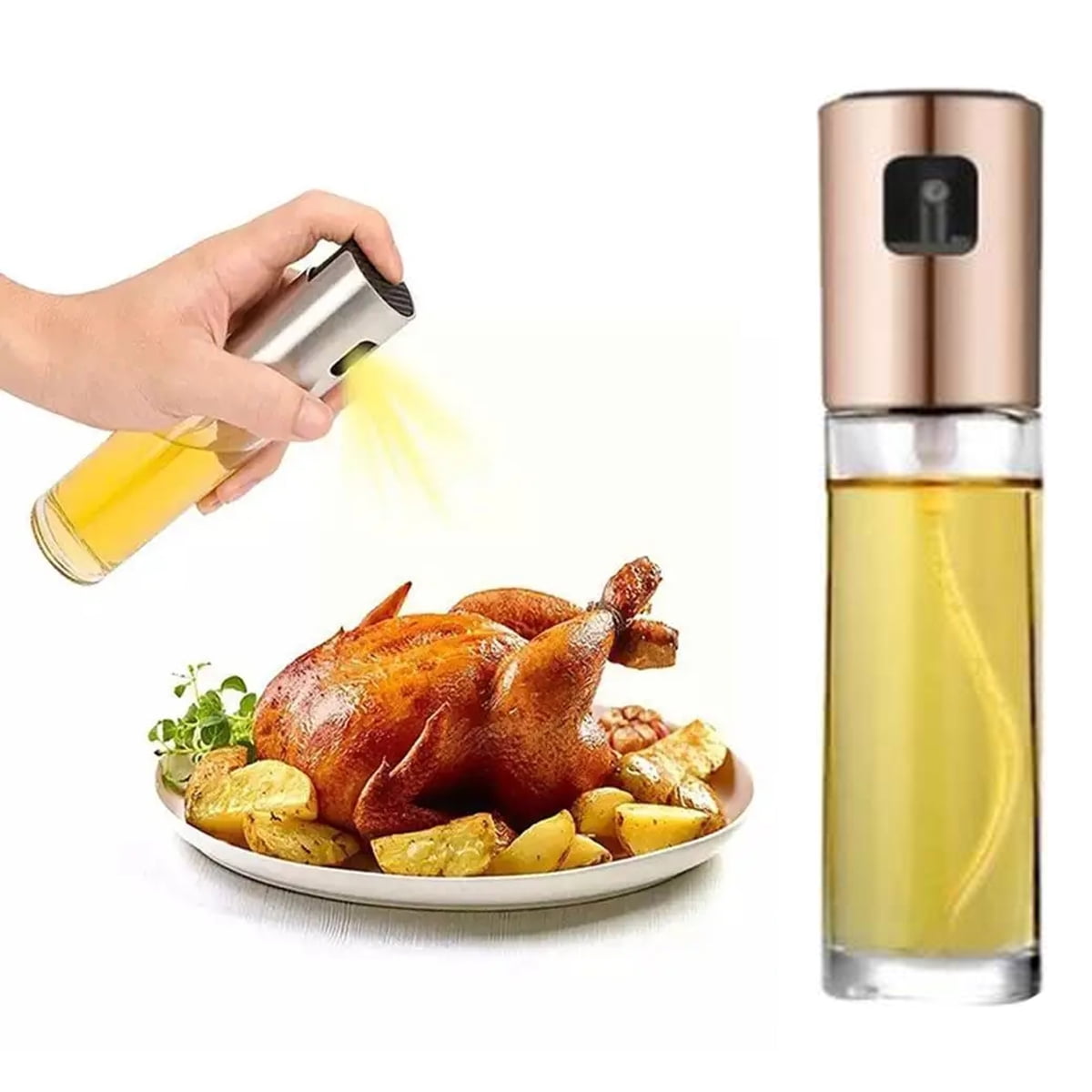 Barbecue Glass Mixing Condiment Bottle Vinegar Soy Sauce Spray Oiler ...