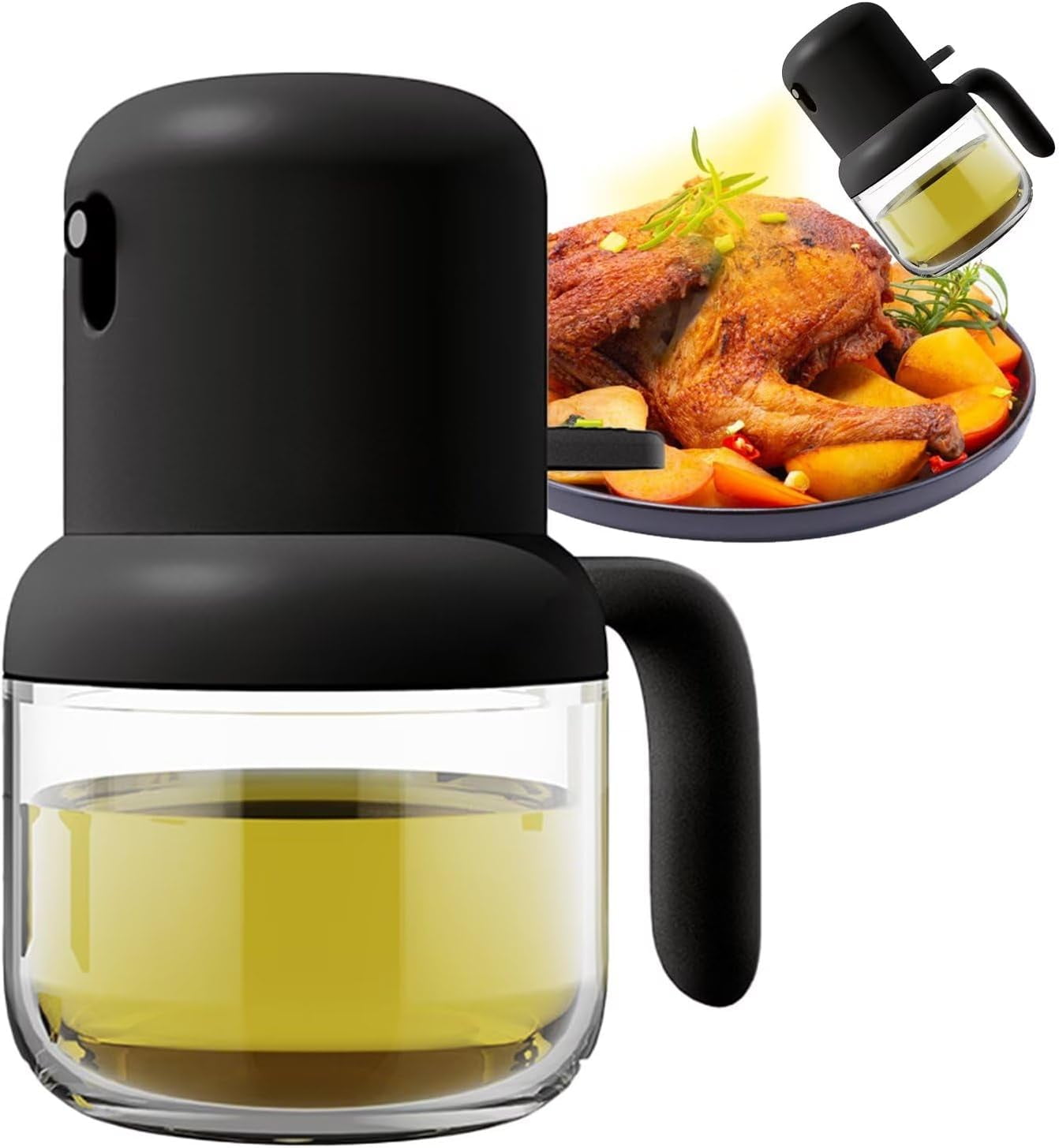 Oil Sprayer for Cooking,180ml Glass Olive Oils Sprayers Mister,Kitchen ...