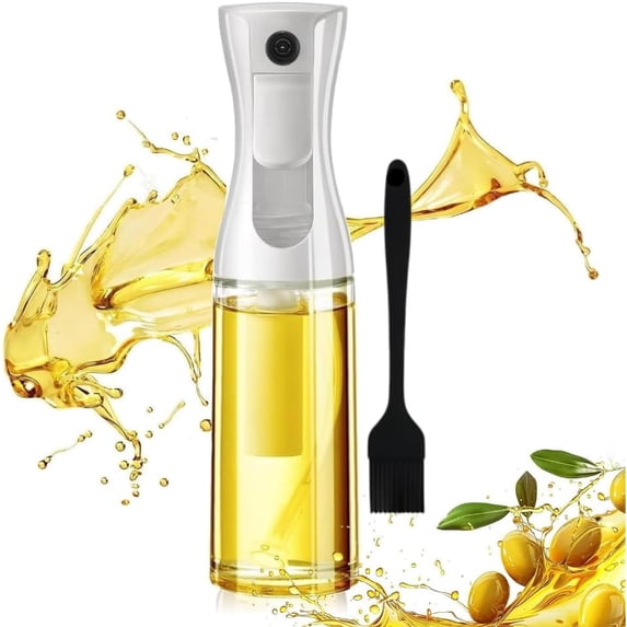 Oil Sprayer for Cooking – 200ML Glass Oil Spray Bottle with Brush ...