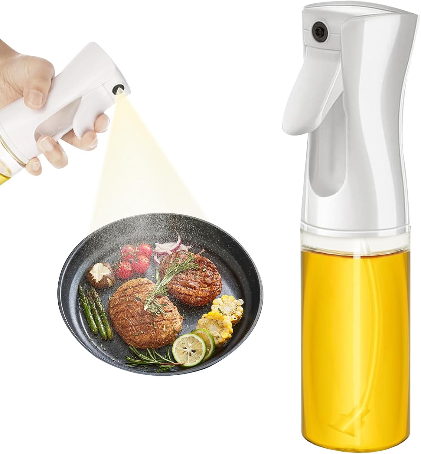 Oil Sprayer for Cooking 200ml Glass Olive Oil Sprayer Mister Olive Oil ...