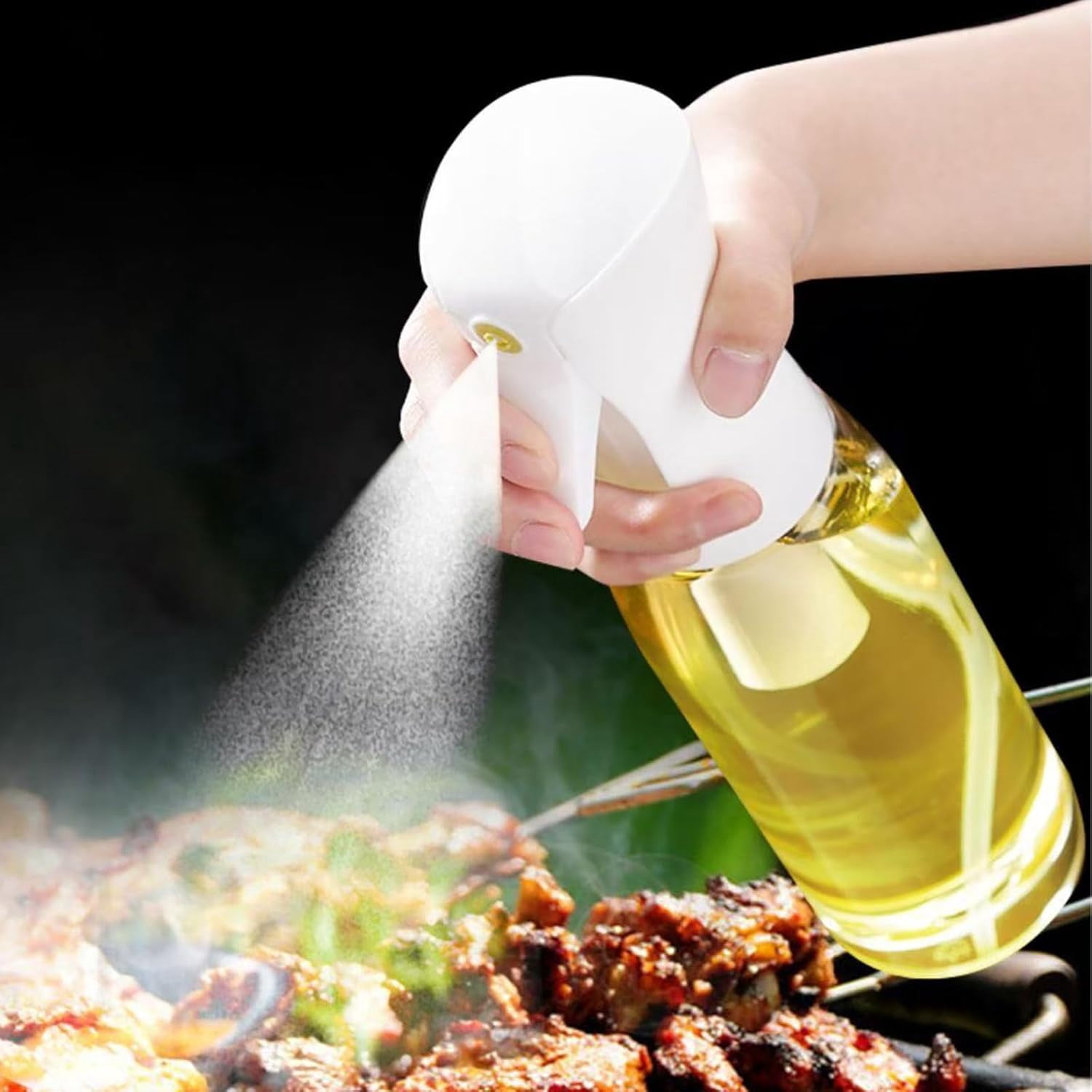 Oil Sprayer for Cooking- 200ml Glass Olive Oil Sprayer Mister, Olive ...