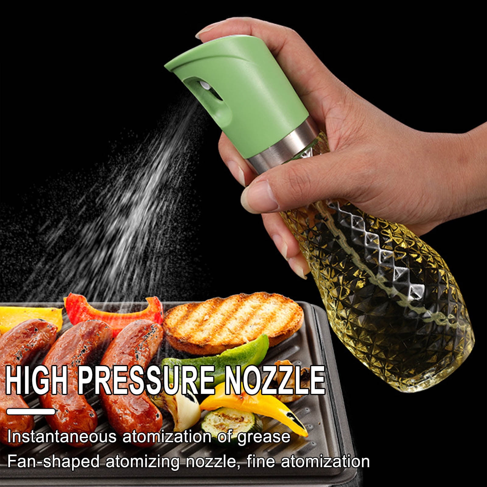 Oil Sprayer for Cooking- 260ml Glass Olive Oil Sprayer Mister, Olive ...