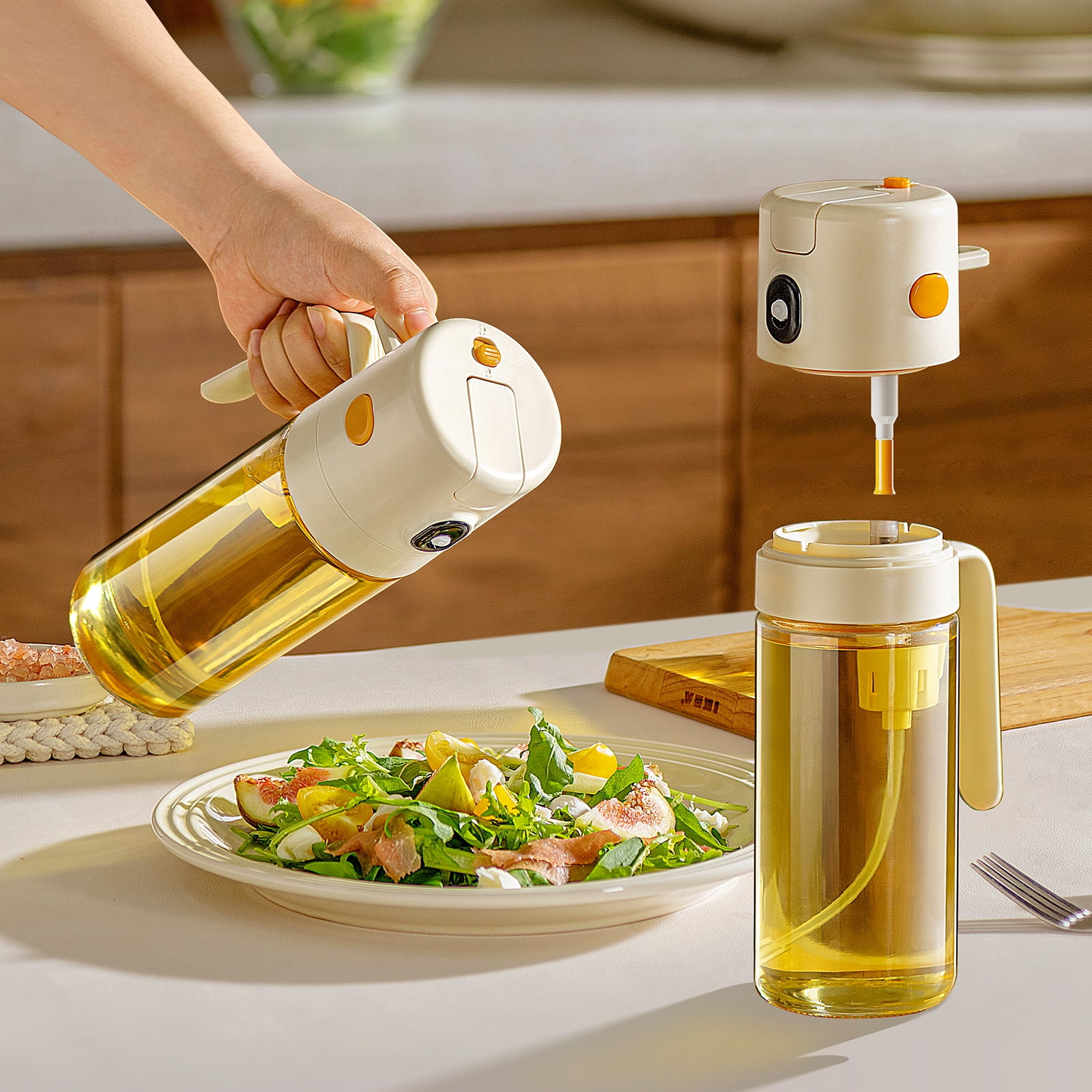 Oil Sprayer for Cooking, Glass Olive Oil Sprayer, 18oz/550ml Oil ...