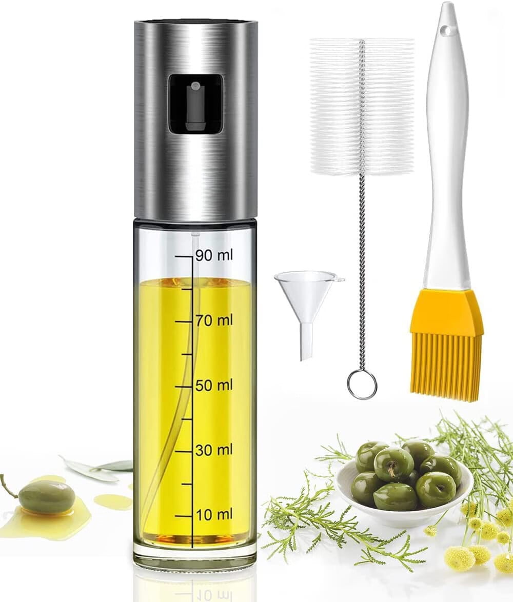 Oil Sprayer for Cooking,Olive Oil Spray Bottle for Kitchen 100ml Glass ...