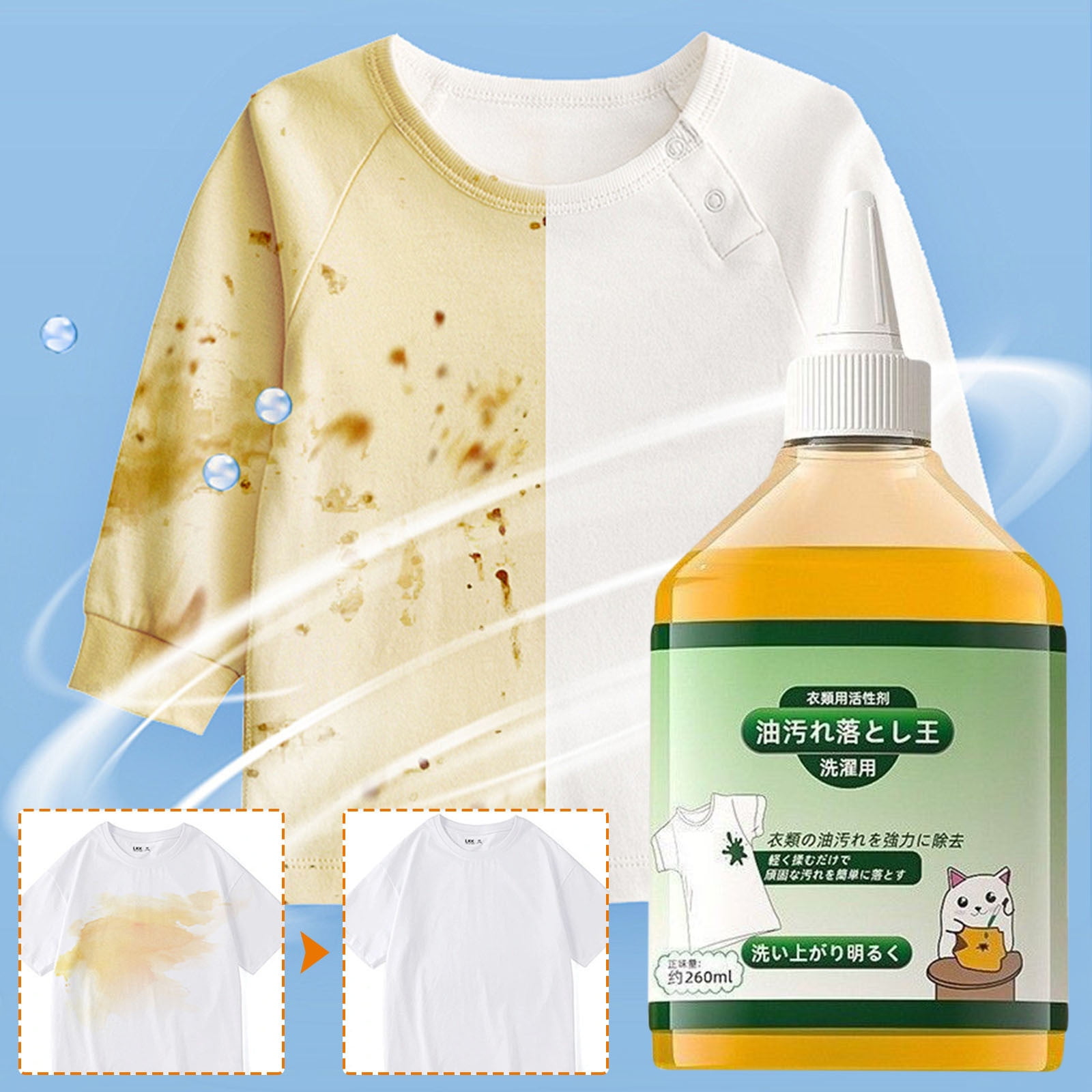 Oil Stain Laundry Detergent - Fast-Acting Degreaser for Lazy Cleaning ...