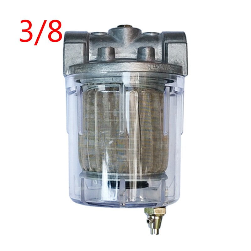 Oil Strainer Filter Full Aluminum Transparent Cup 3/8" 1/2" 3/4 1 ...