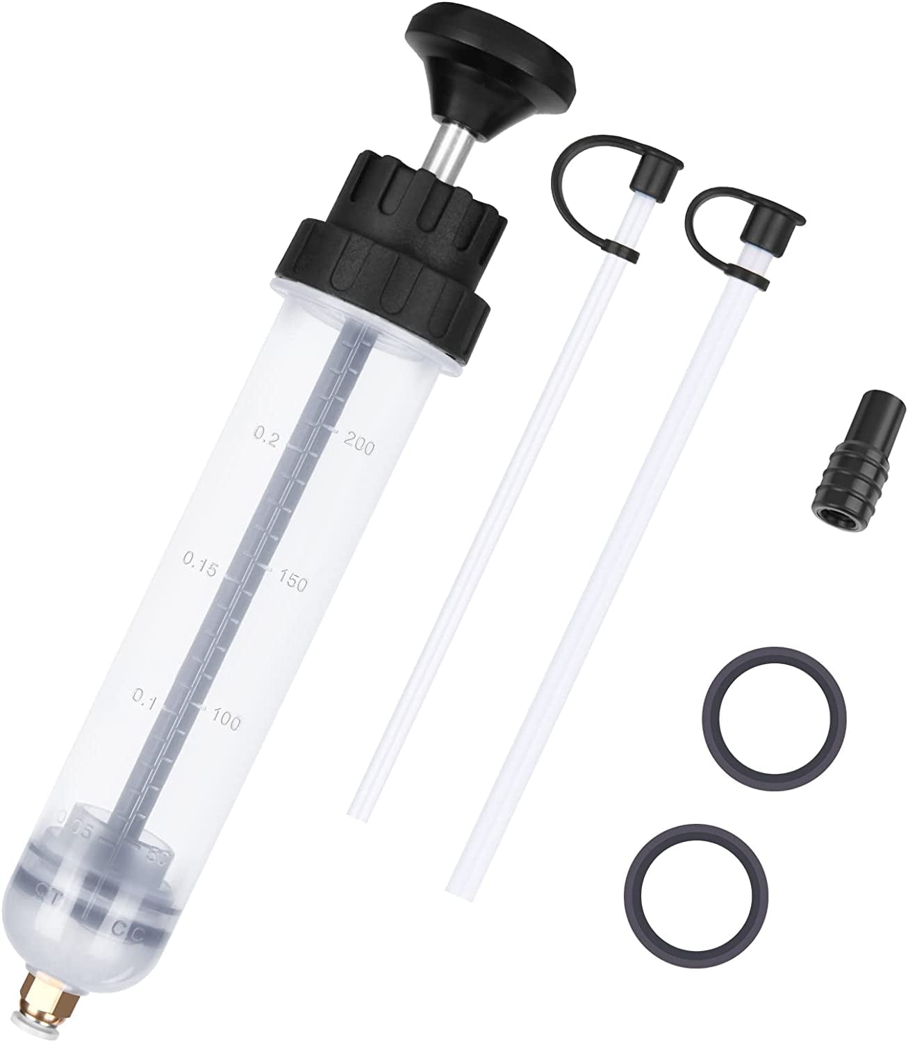 Oil Suction Syringe, 200cc Oil Suction Gun Oil Change Syringe Brake ...