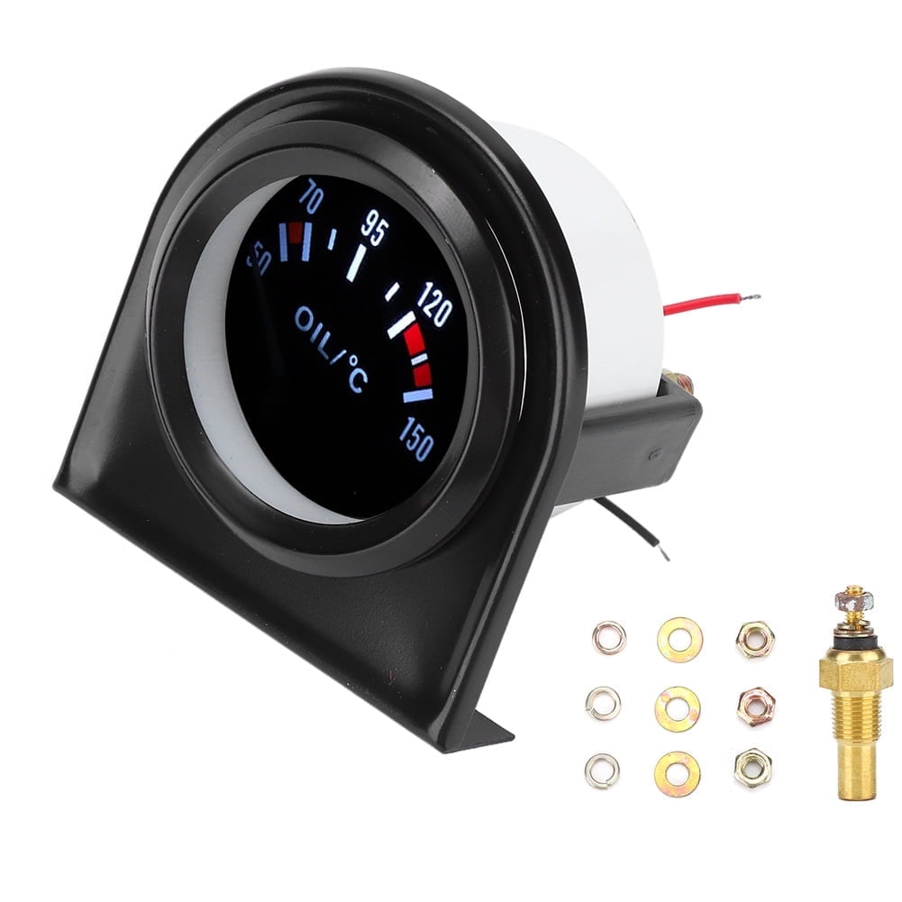 Oil Temp Gauge,Oil Pressure Gauge Kit with Sensor,2 inch 52mm LED Light ...