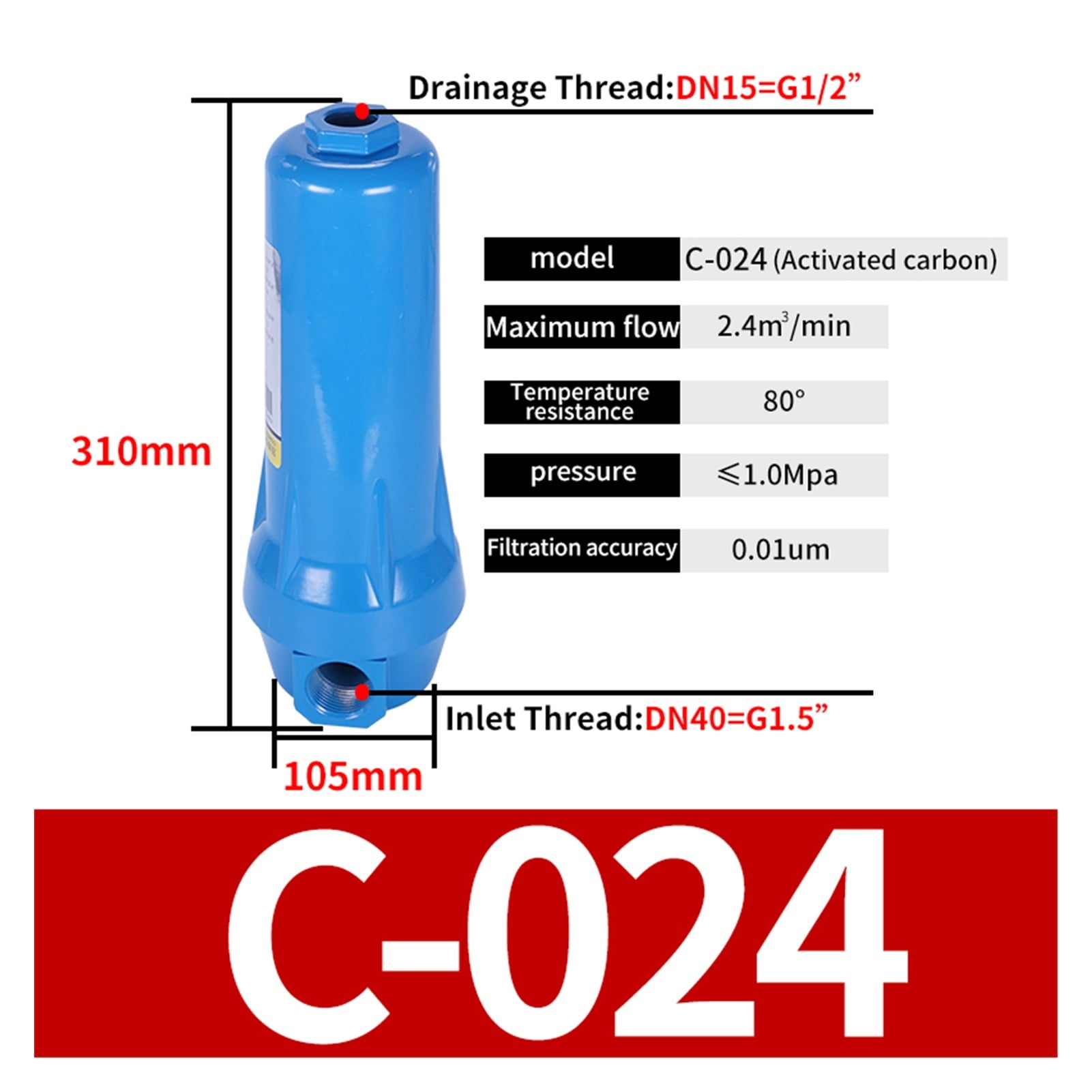 Oil Water Separator,Q P S C 015/024/032/060 Air compressor Accessories Compressed Air Precision ...
