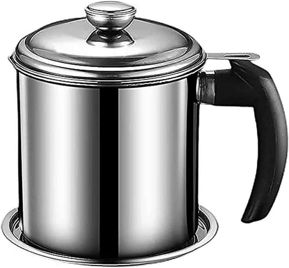 Oil container with fine mesh filter, kitchen oil storage tank ...