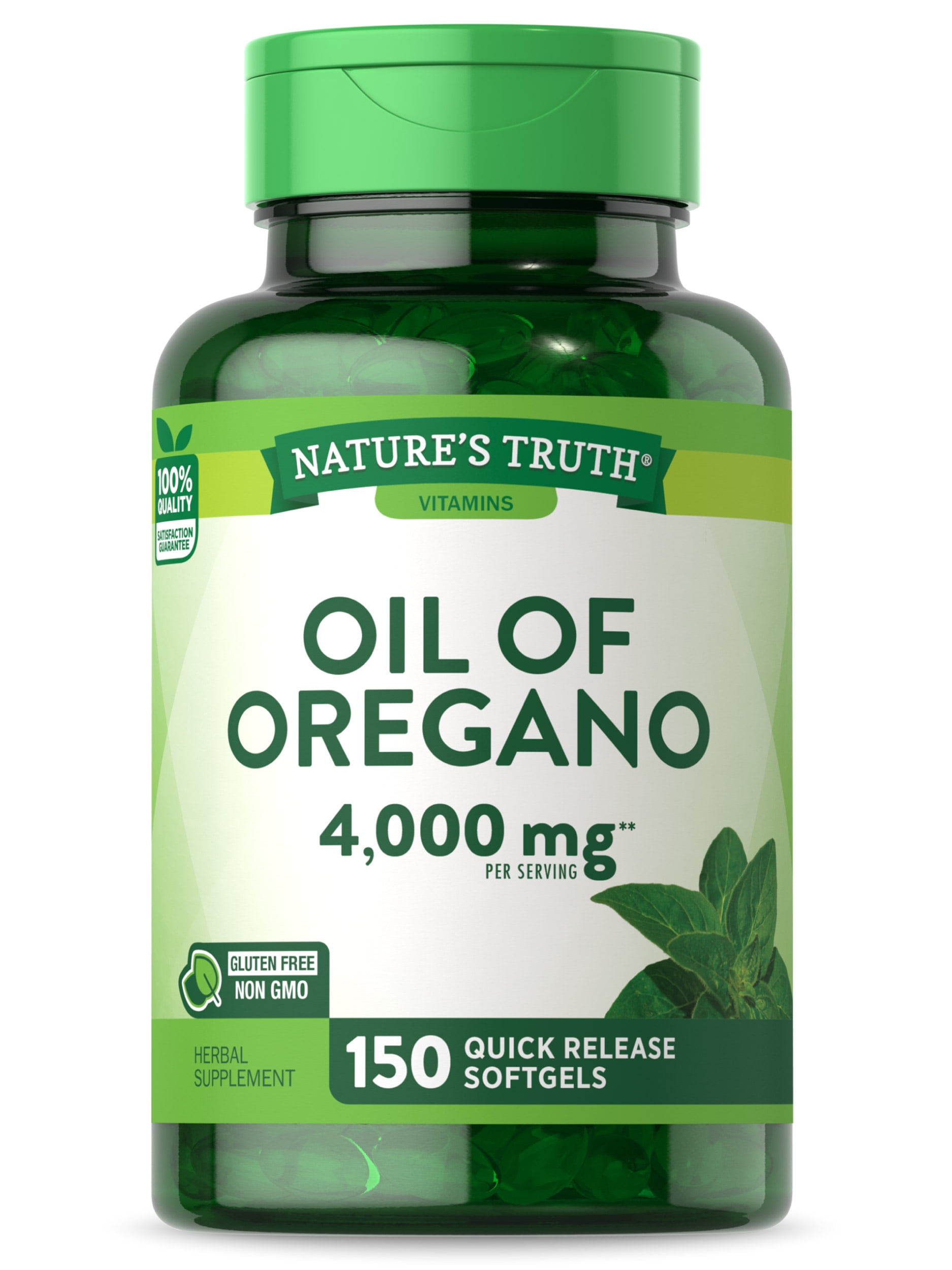 Nature's Truth Oil of Oregano Capsules, 4000 mg, 150 Count, Antioxidant ...