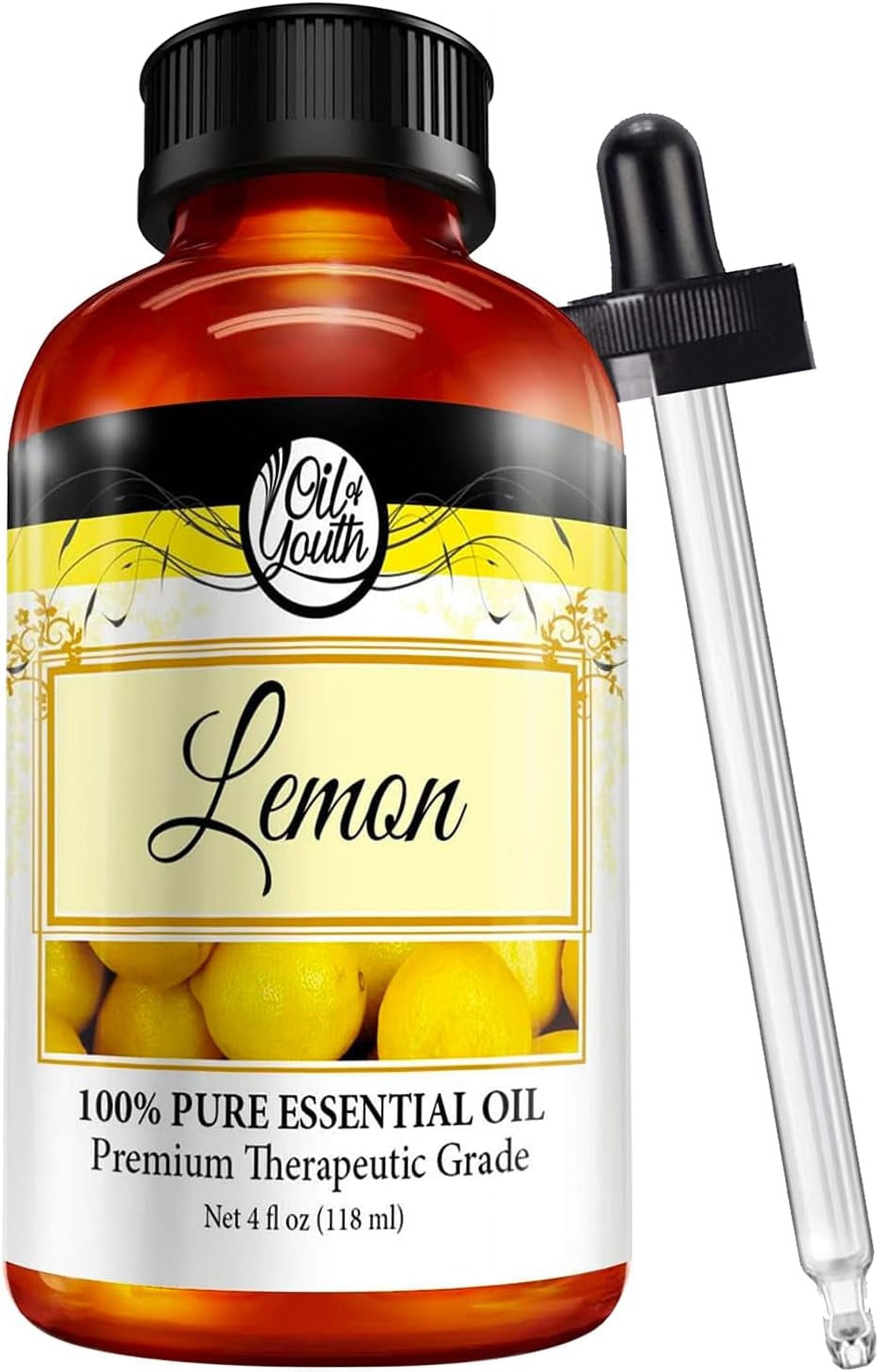 Oil of Youth Natural Pure Lemon Essential Oil - 4oz Premium Grade for ...