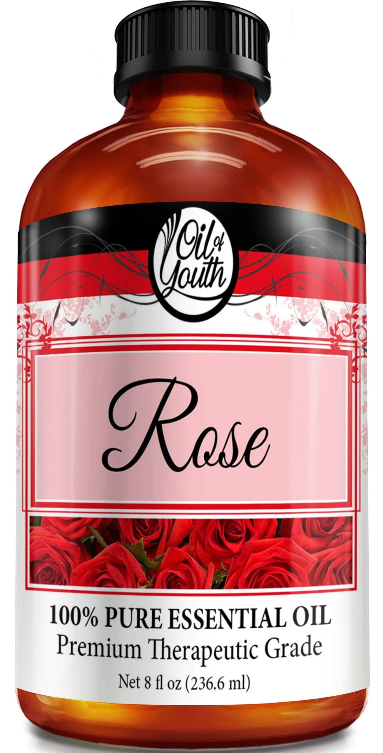 Oil of Youth Pure Rose Essential Oil - 8oz Premium Grade for Skin ...