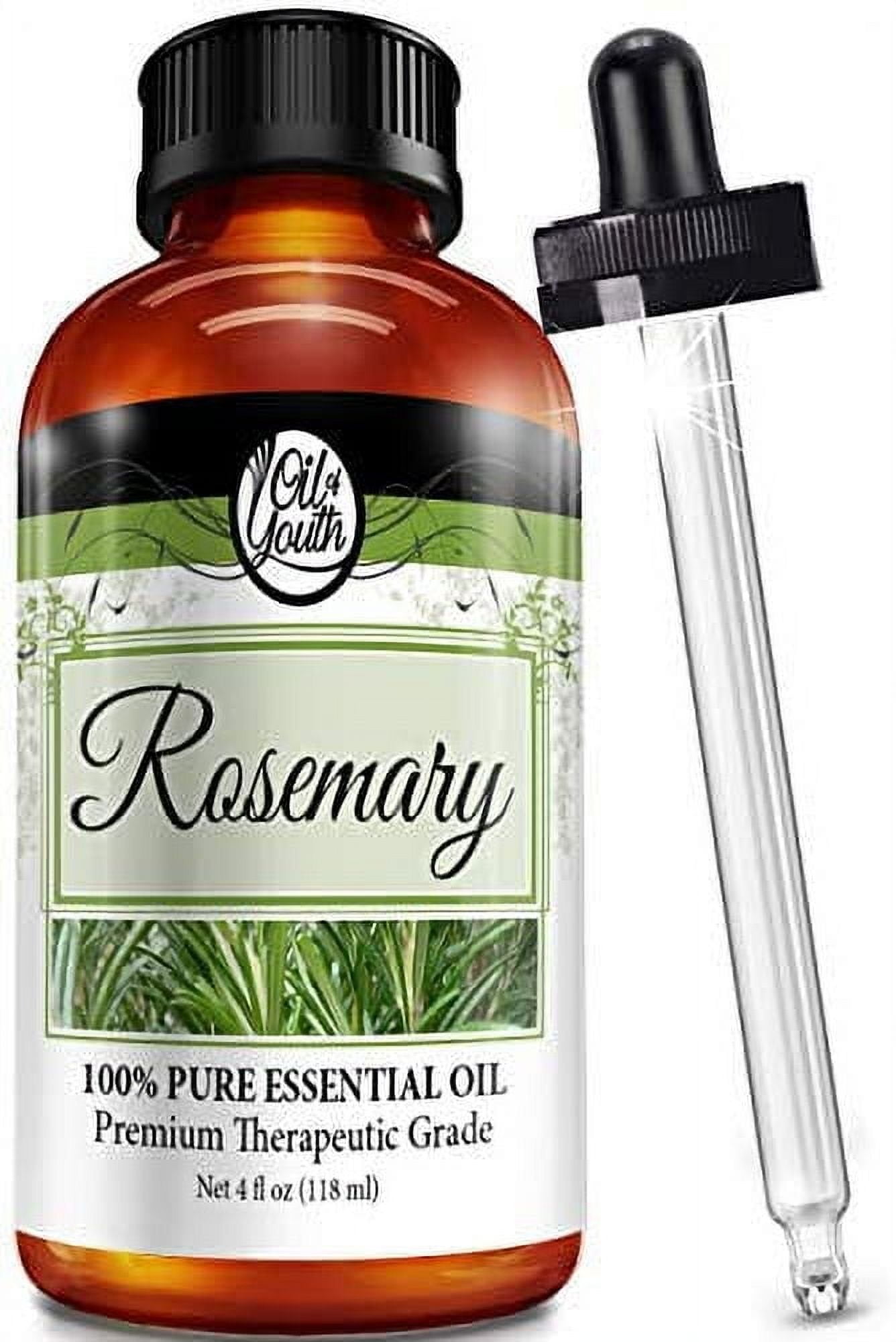 4oz Therapeutic Grade Rosemary Essential Oil - Pure, Natural & Perfect for Aromatherapy, Skin ...