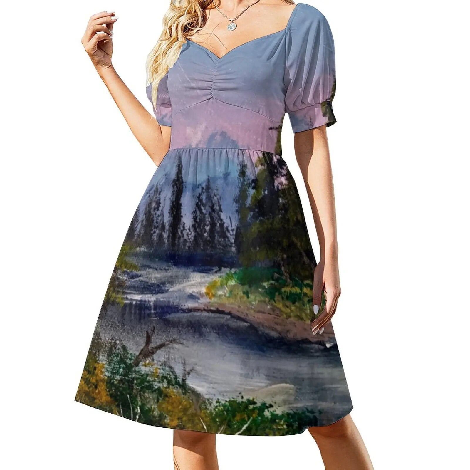Oil paint nature scene Dress Bridesmaid dress woman dresses for prom ...