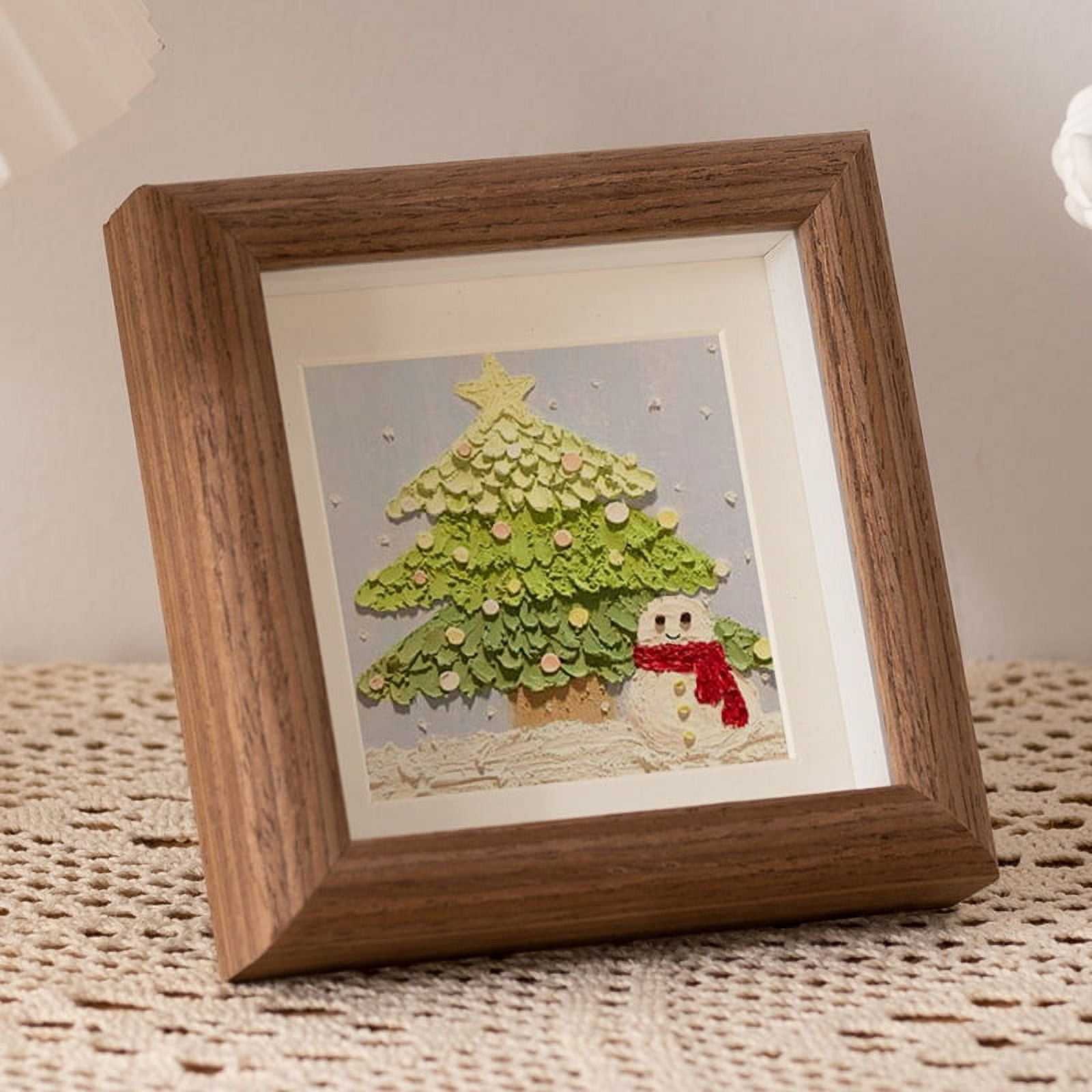 Oil painting stick picture frame pendulum table mini square hollow ...