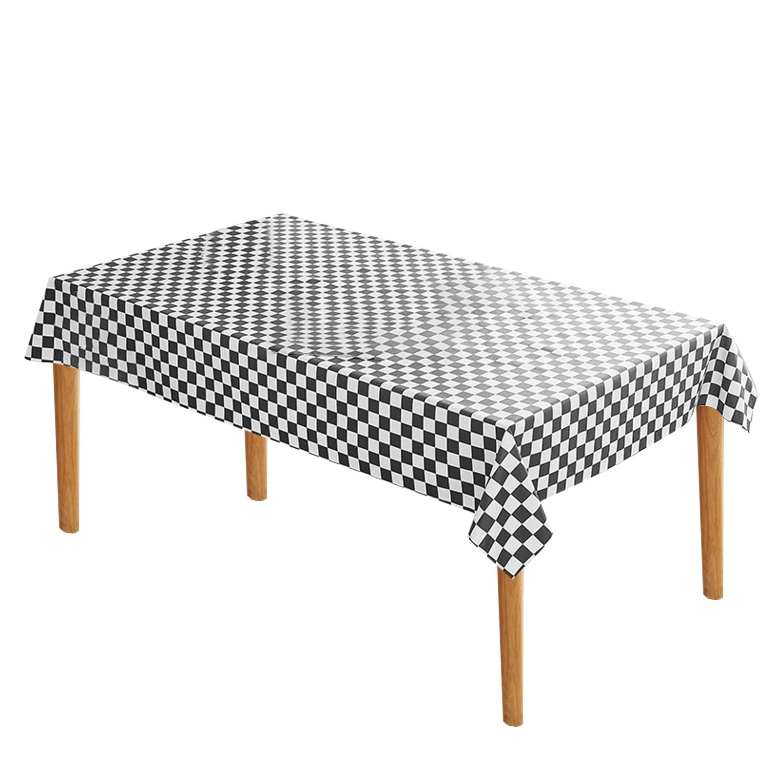 Oilcloth Table Covers Check Table Clothes Rectangular Reusable Outdoor ...