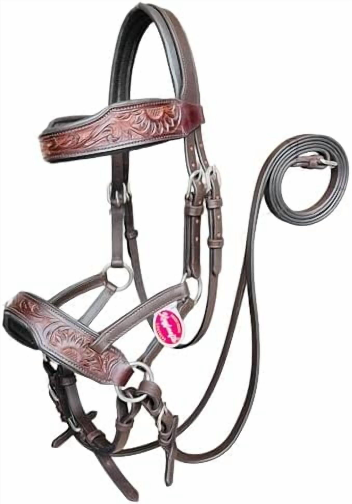 Oiled Leather Horse Side Pull Bitless Bridle Full Leather Reins ...