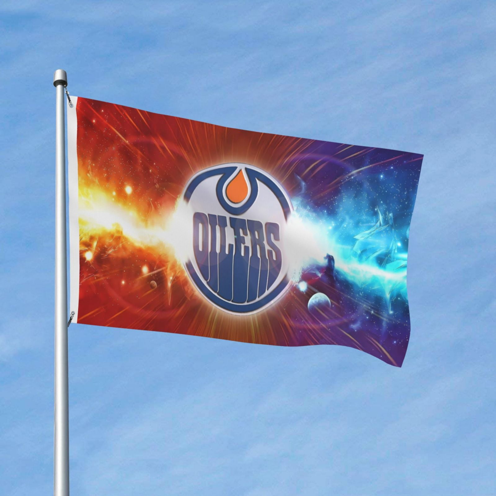 Oilers Hockey Team Double Sided 3x5ft Outdoor Flag, Lightweight Fabric ...