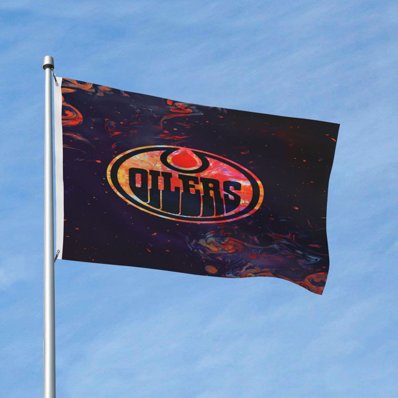 Oilers Hockey Team Double Sided 3x5ft Outdoor Flag, Lightweight Fabric ...