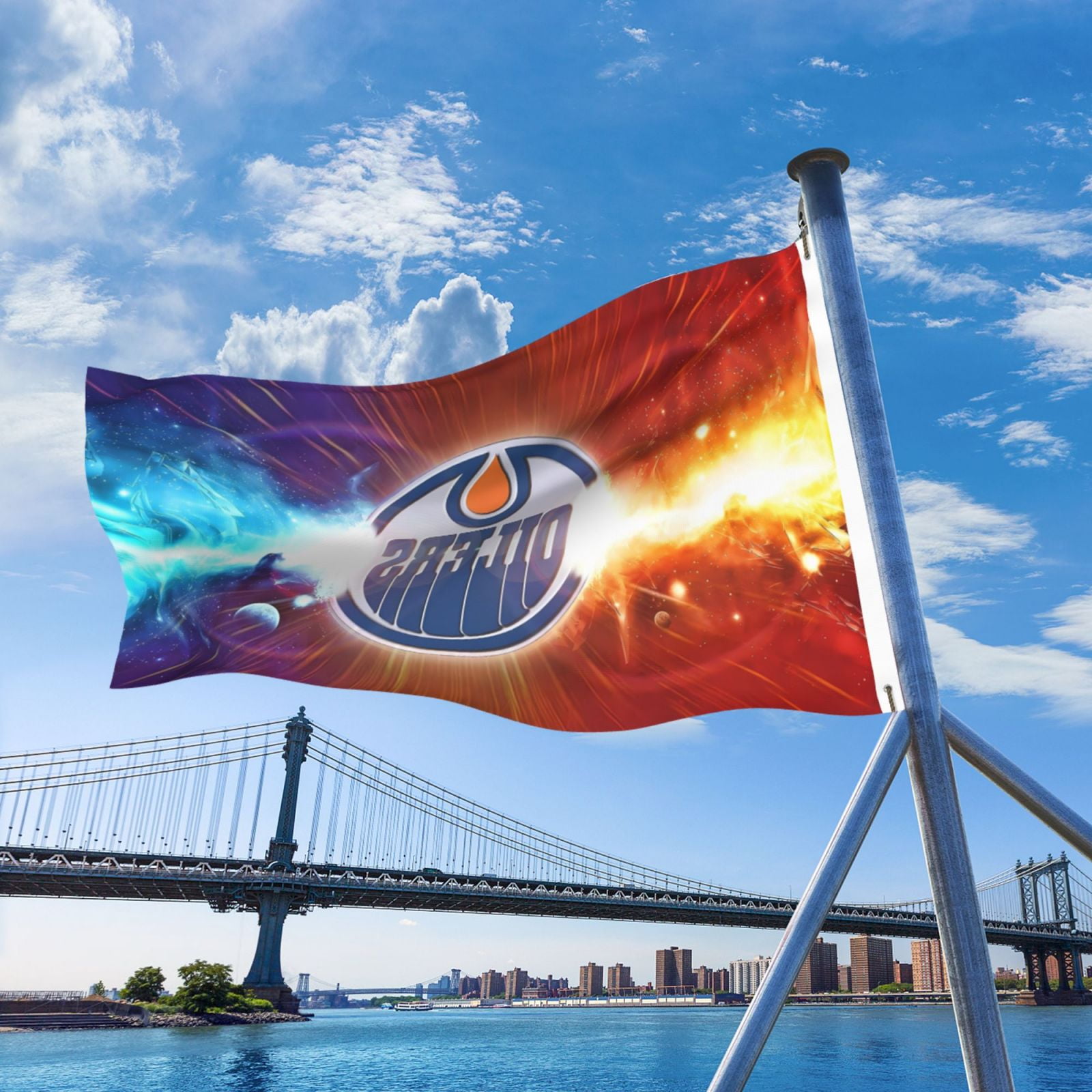 Oilers Hockey Team Four Seasons Double Sided 5x8ft Flag for Hockey Team ...