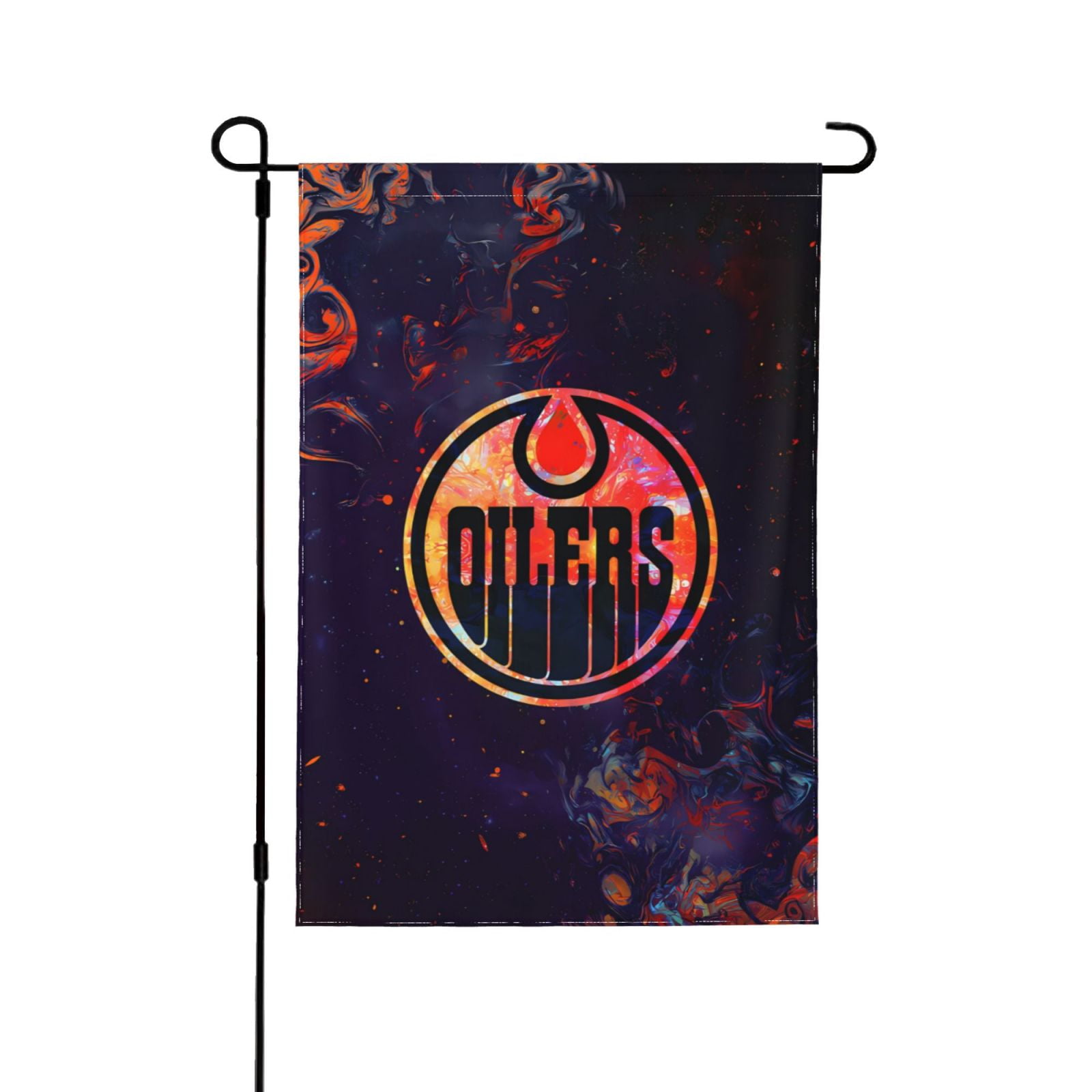 Oilers Hockey Team All Seasons Double Sided Garden Flag, Double Sided ...