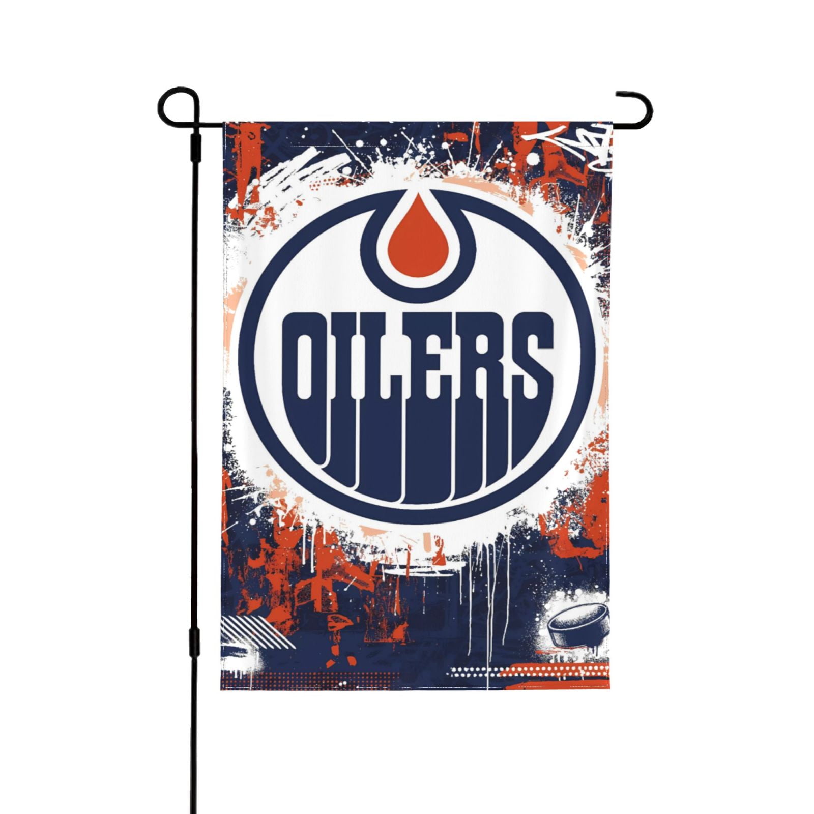 Oilers Hockey Team All Seasons Double Sided Garden Flag, Double Sided ...