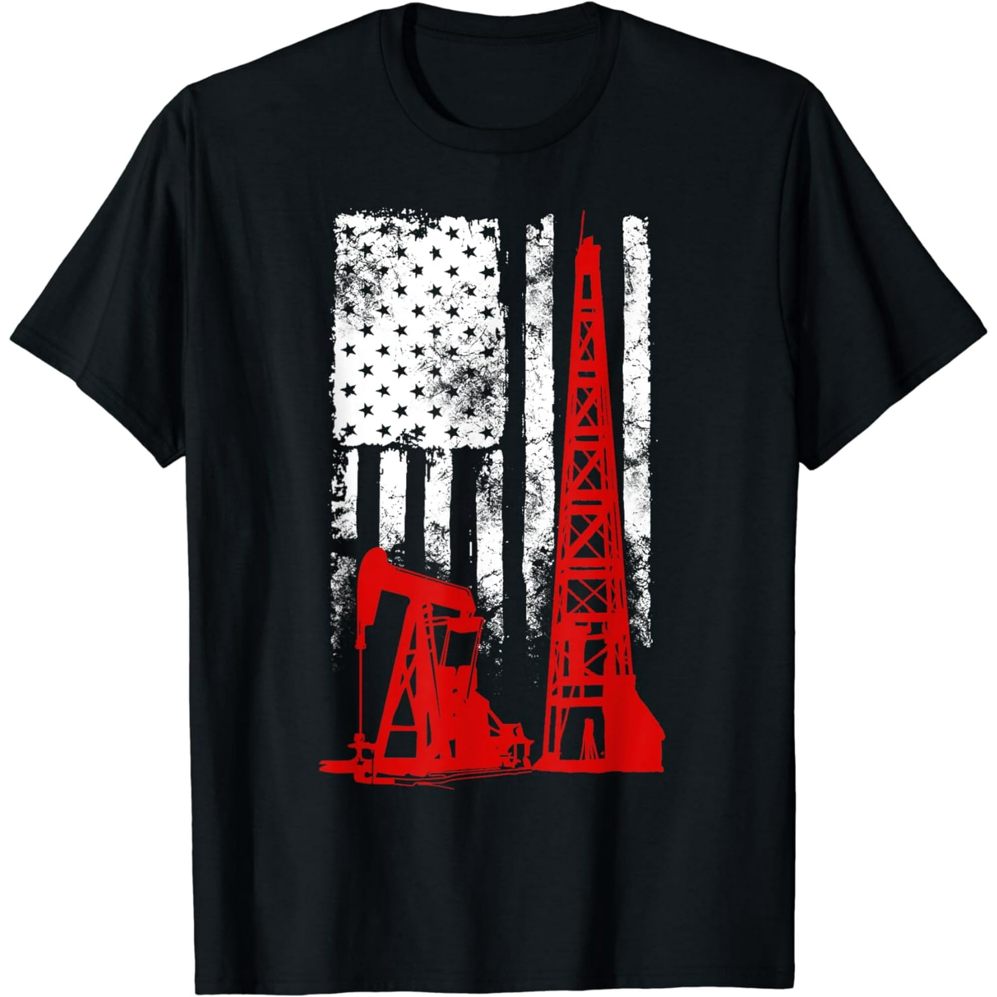 Oilfield Shirt - US Flag Oil Rig Shirt - Walmart.com