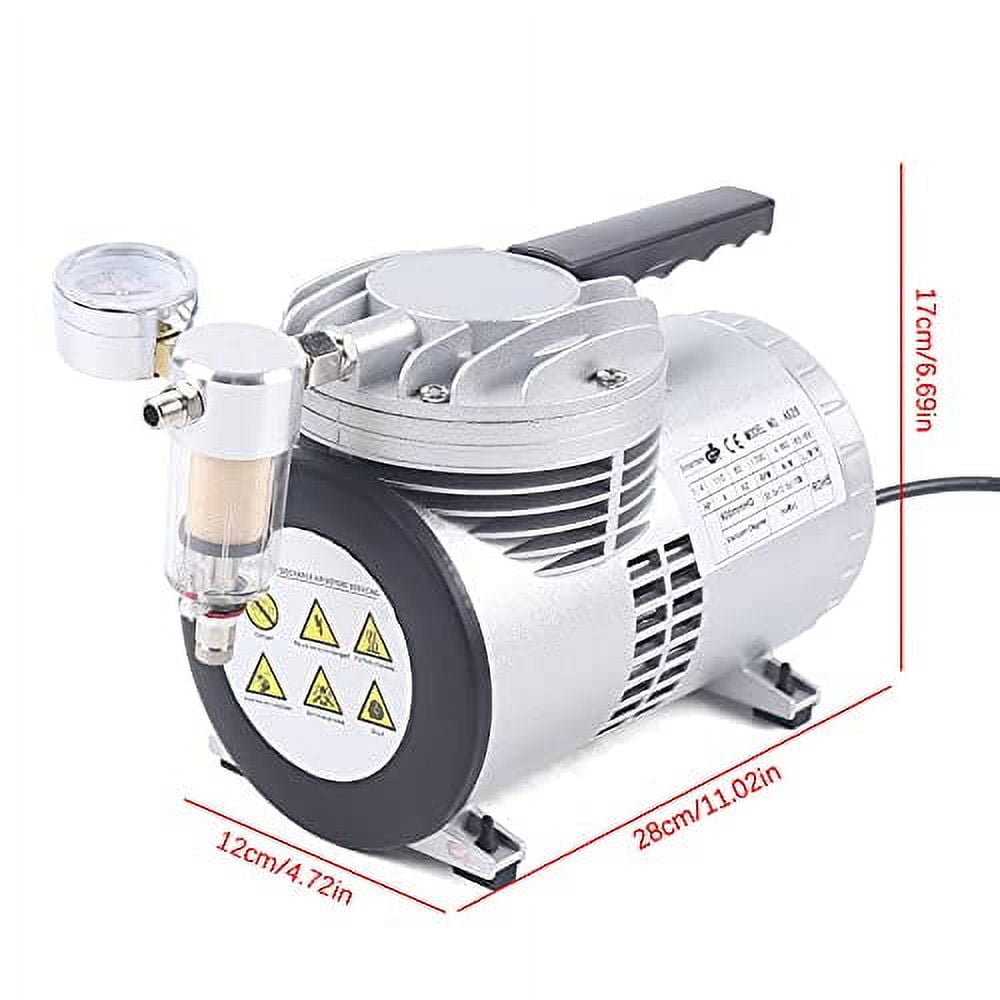 Oilless Diaphragm Vacuum Pump 1 / 6HP 20-23L/min 1450/1700r.p.m Oil ...
