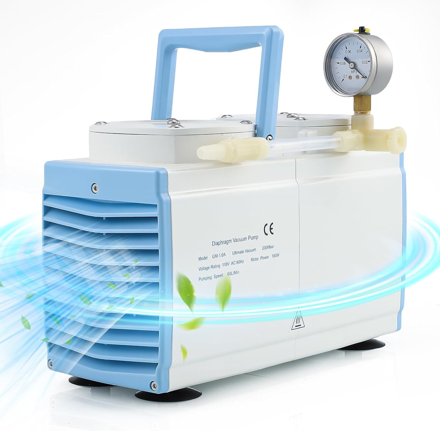 Oilless Diaphragm Vacuum Pump 60L/min Lab Vacuum Pump Chemical ...