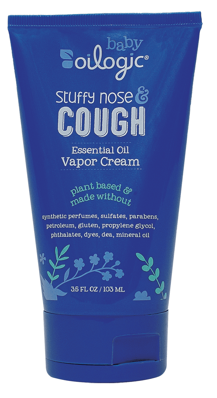 Oilogic Baby Stuffy Nose & Cough Vapor Cream, 3.5 FL OZ, Essential Oils ...