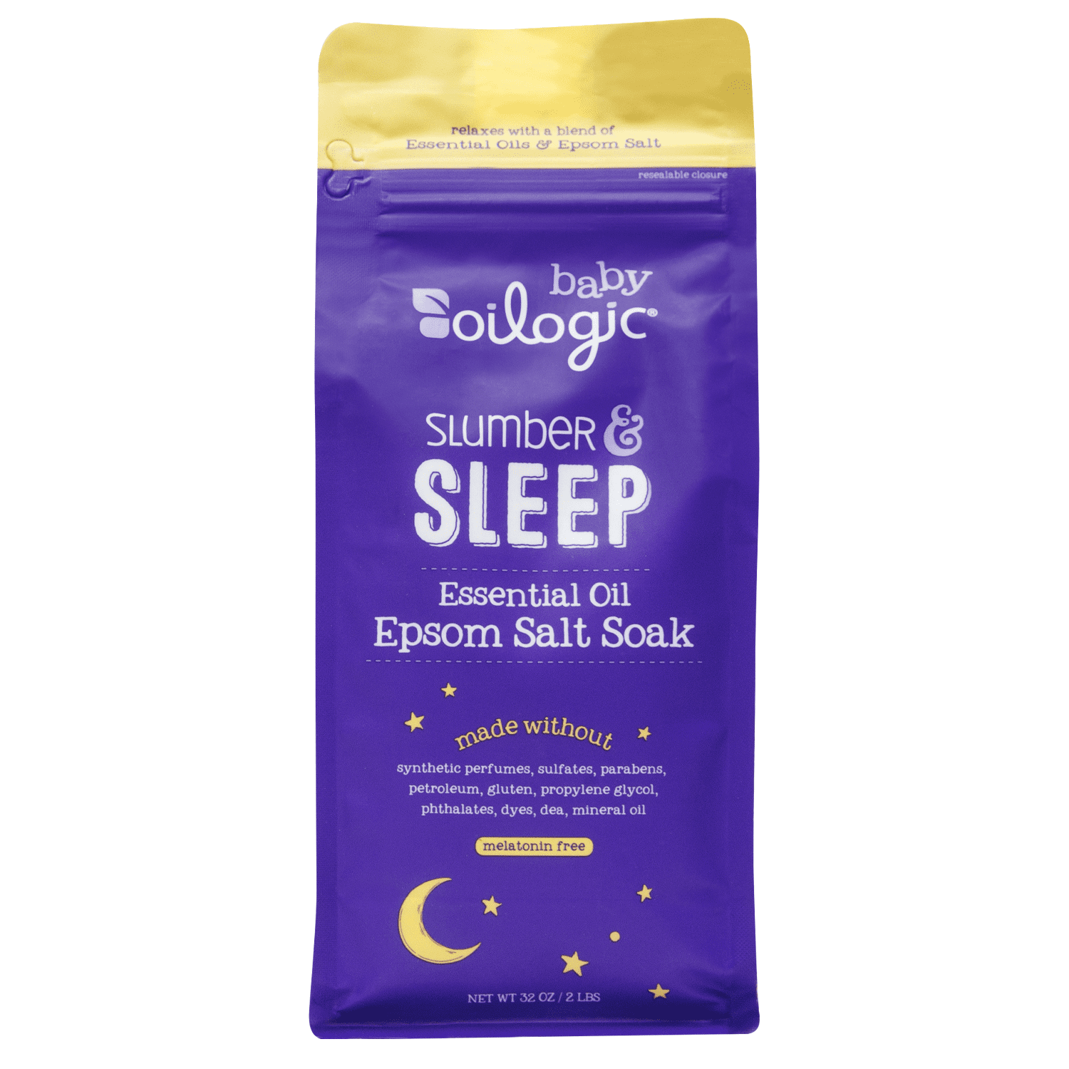 Oilogic Slumber & Sleep Essential Oil Epsom Salt for Baby, 2lb ...