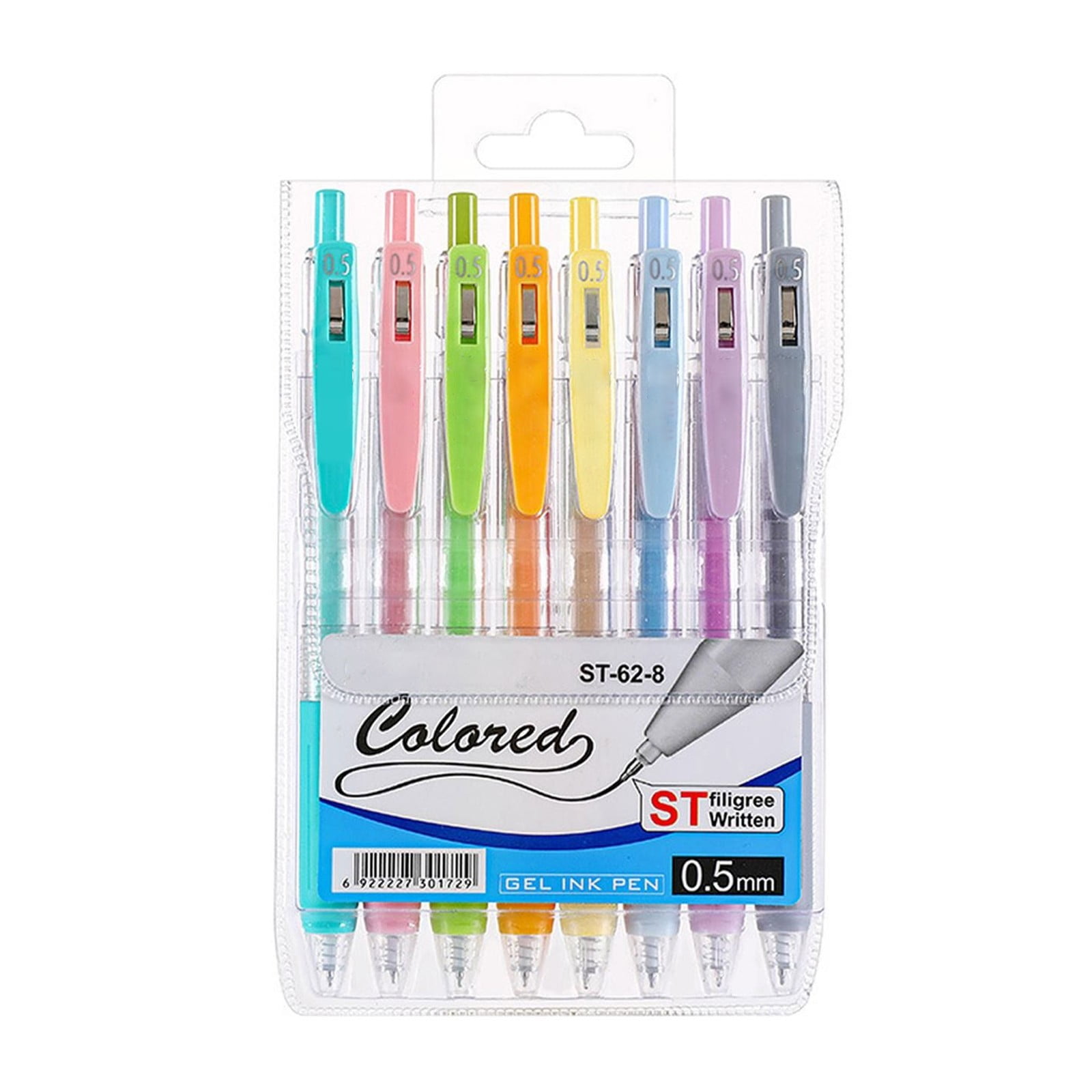 Oimcto Colored Ballpoint Pen,Colorful Ballpoint Pen Clip Retractable ...